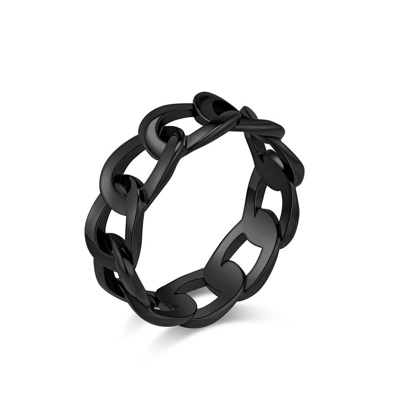 Stylish Chain - Link Rings - Gold, Black, and Silver Styles - Walmart.com