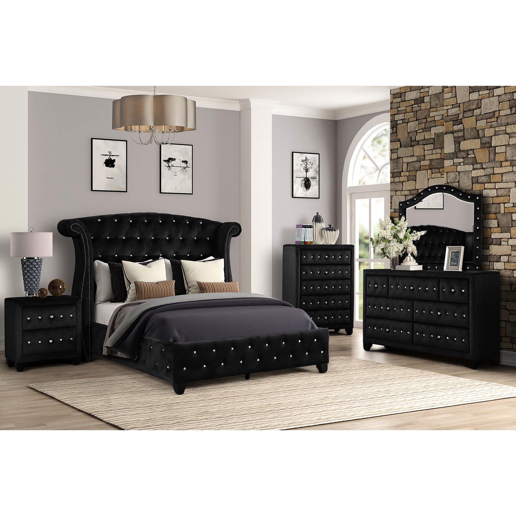 Stylish Chest and Bed - Bedroom Storage and Rest in One Set - Walmart.com