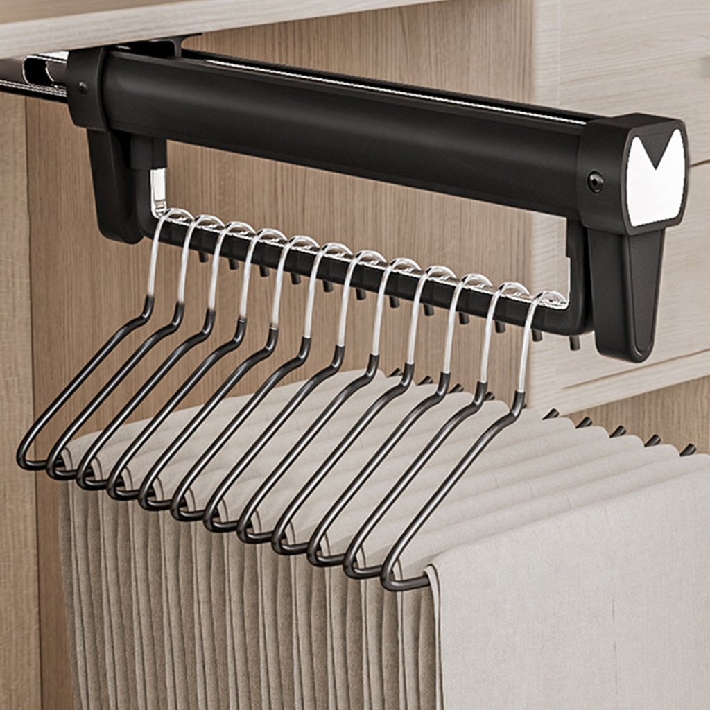 Stylish Clothes Storage Rod for Wardrobes Portable Hanging Rail ...