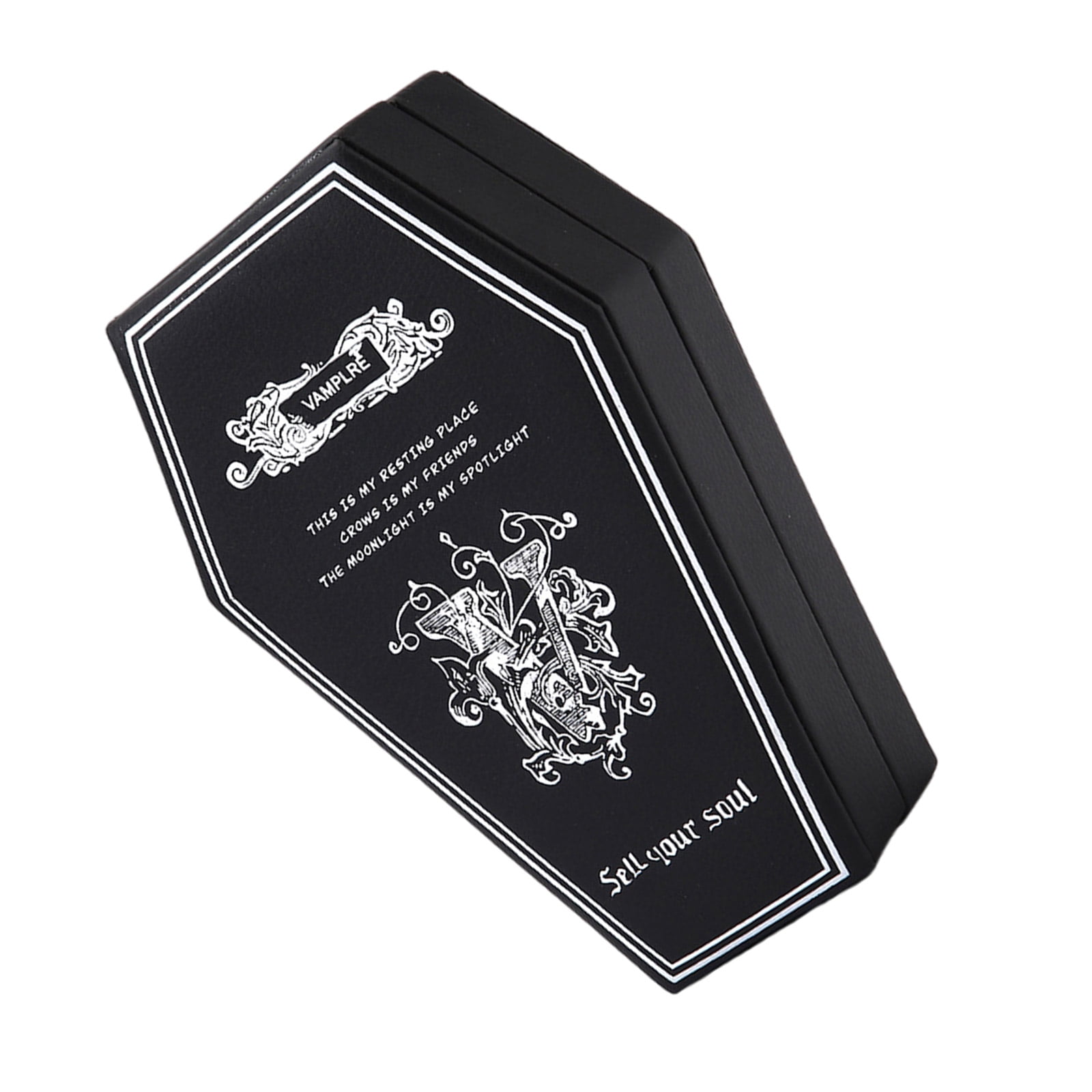 Stylish Coffin Shaped Jewelry Storage Soft PU Terrifying Box Sections ...