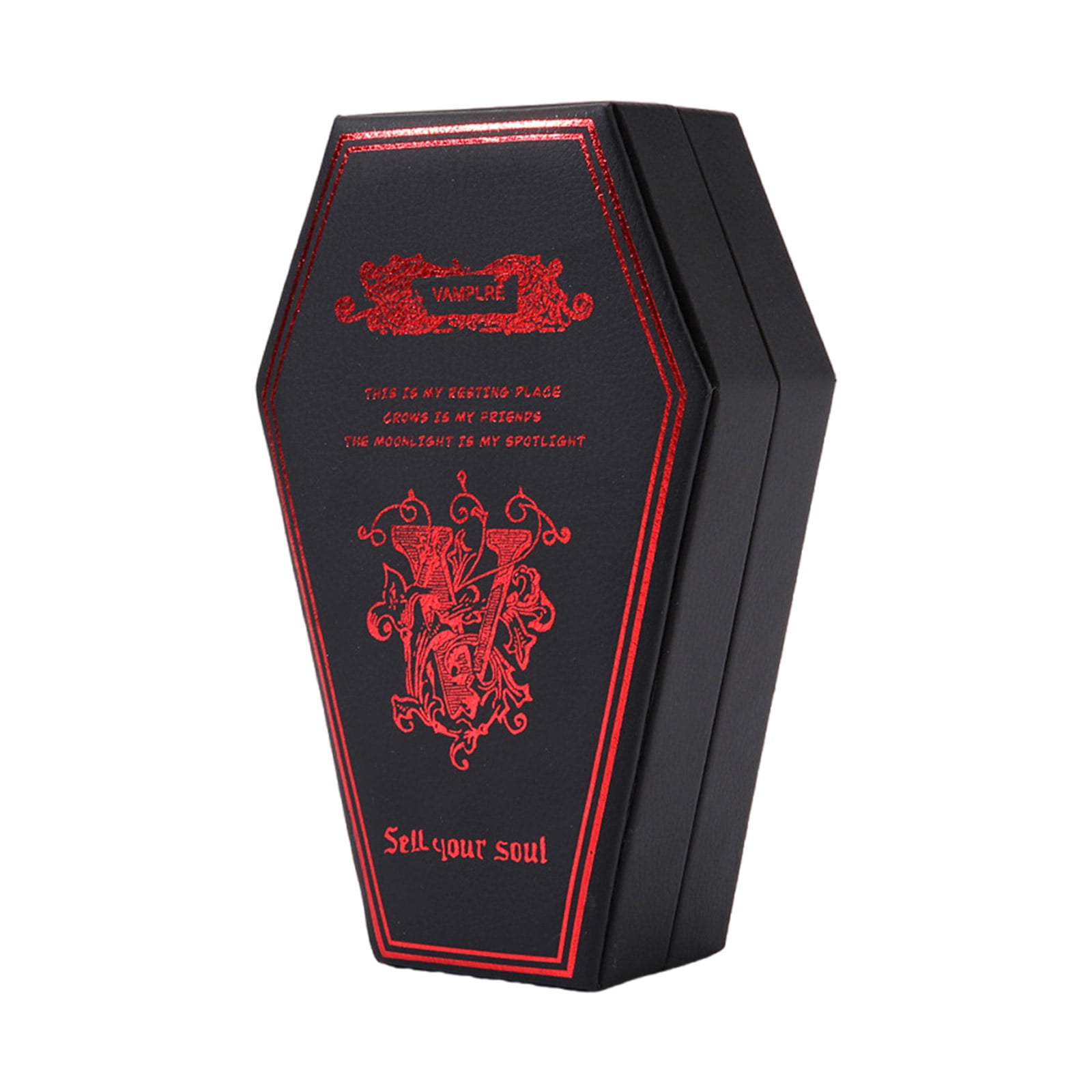 Stylish Coffin Shaped Jewelry Storage Soft PU Terrifying Box Sections ...