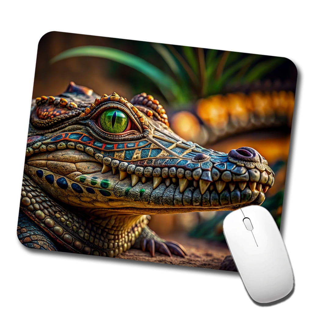 Stylish Colorful Alligator Head Mouse Pad Low Profile Gaming Mat ...