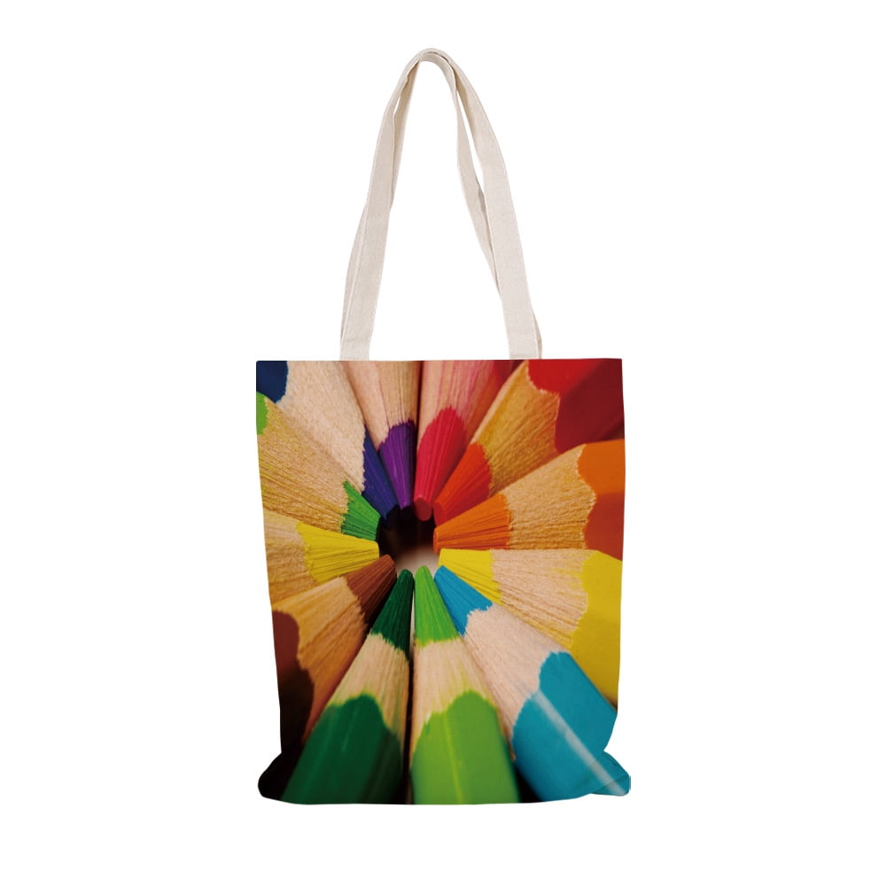 Stylish Colorful Extra Large Canvas Shoulder Tote Top Handle Bag for ...
