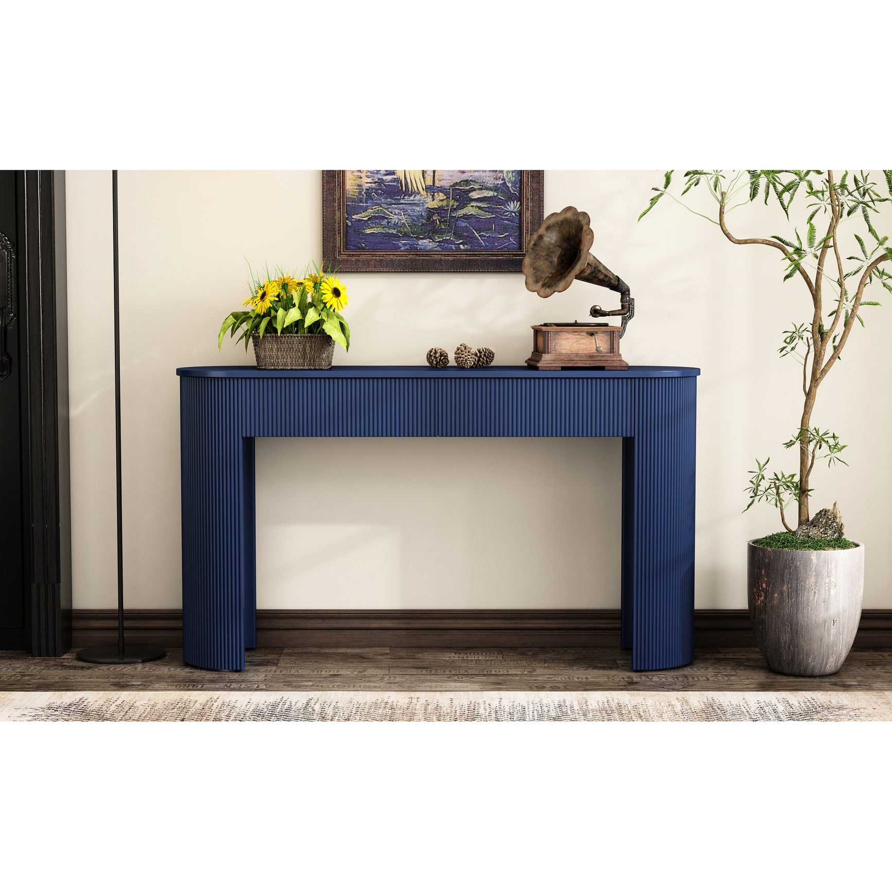 Stylish Console for Entry & Living / Two Concealed Drawers for Storage ...