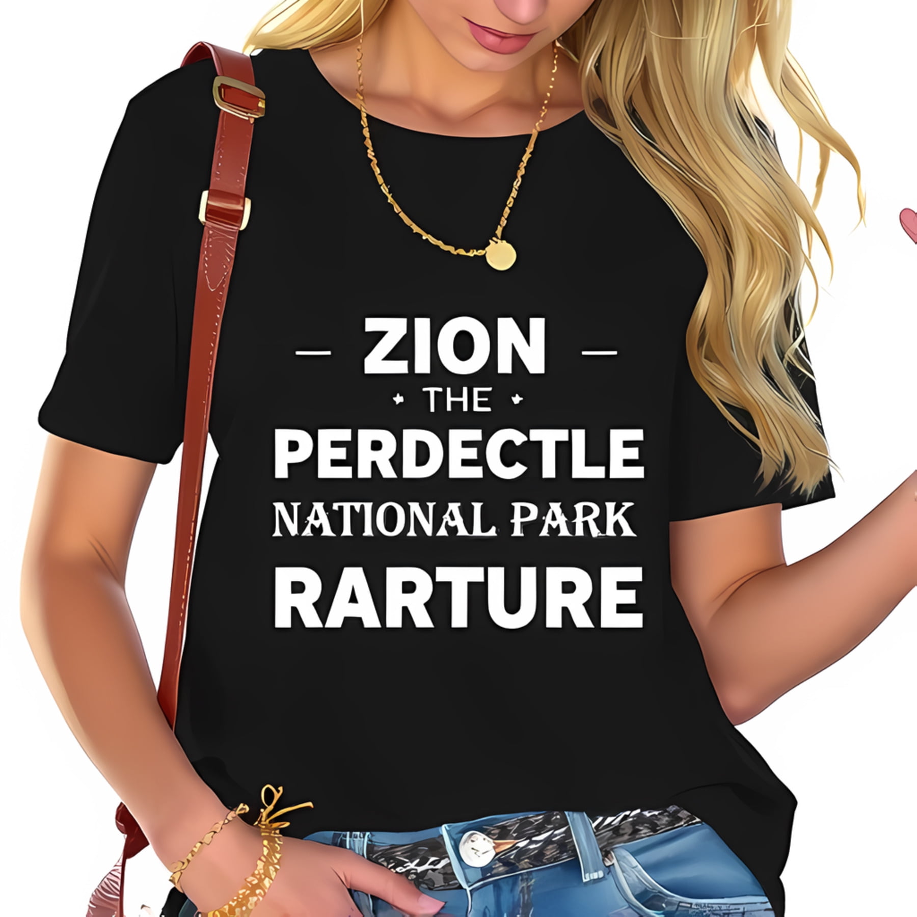 Stylish Cotton Short Sleeve T-Shirt for Women - Bold White Lettering ...