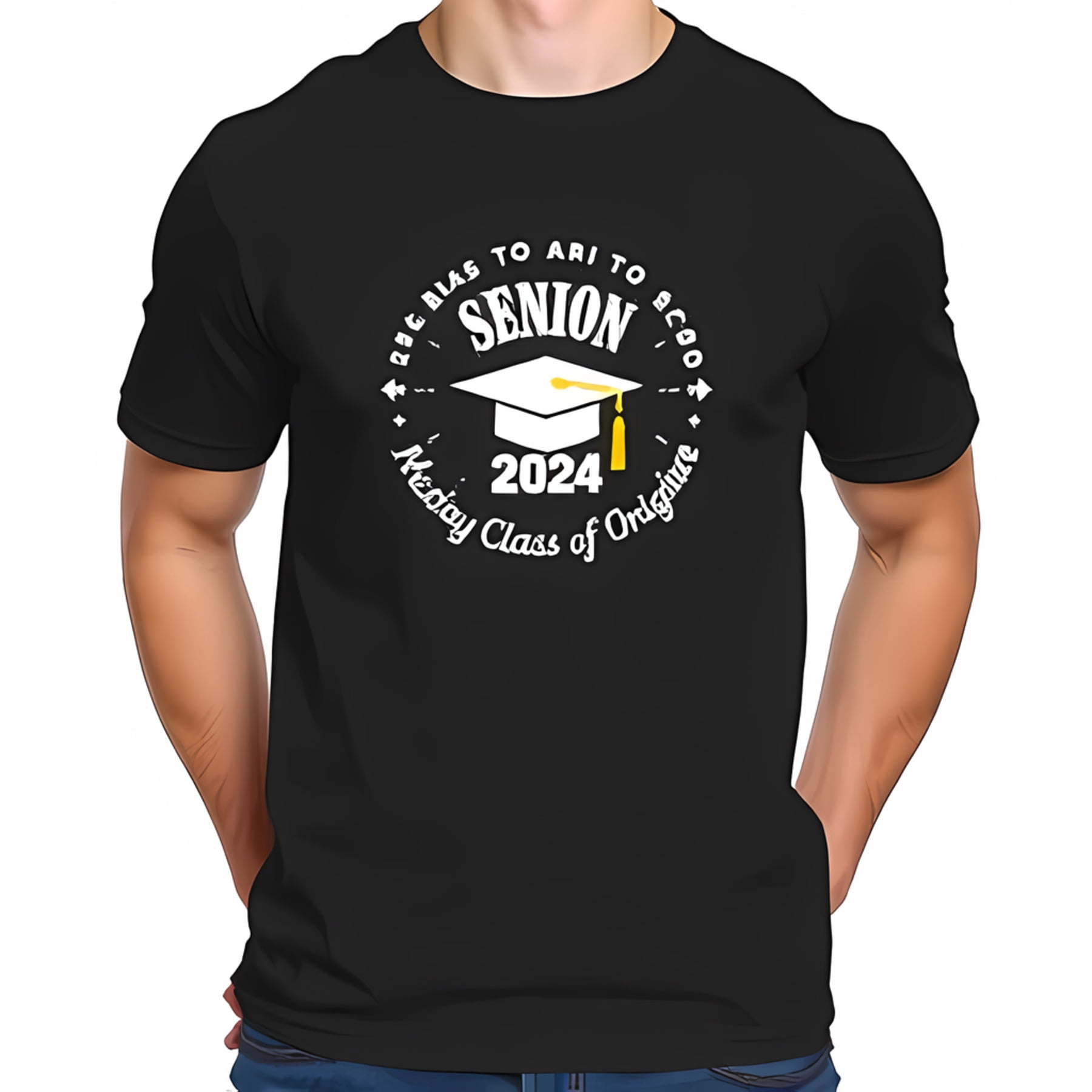 Stylish Cotton Short Sleeve T-Shirt for Seniors 2024 - Graduation ...
