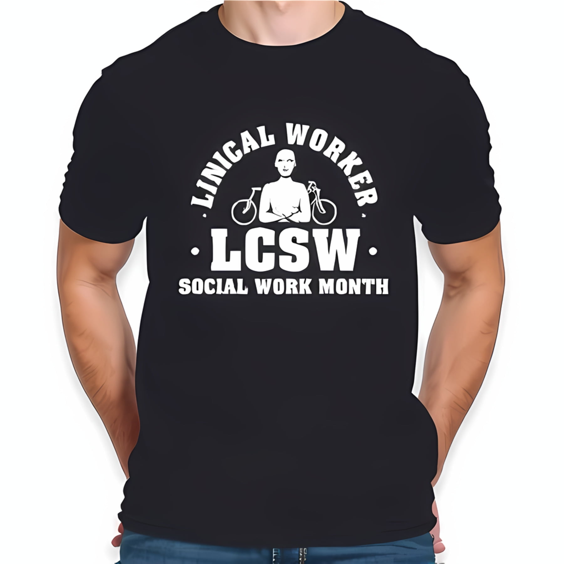 Stylish Cotton Short Sleeve T-Shirt for Social Work Month - Features ...