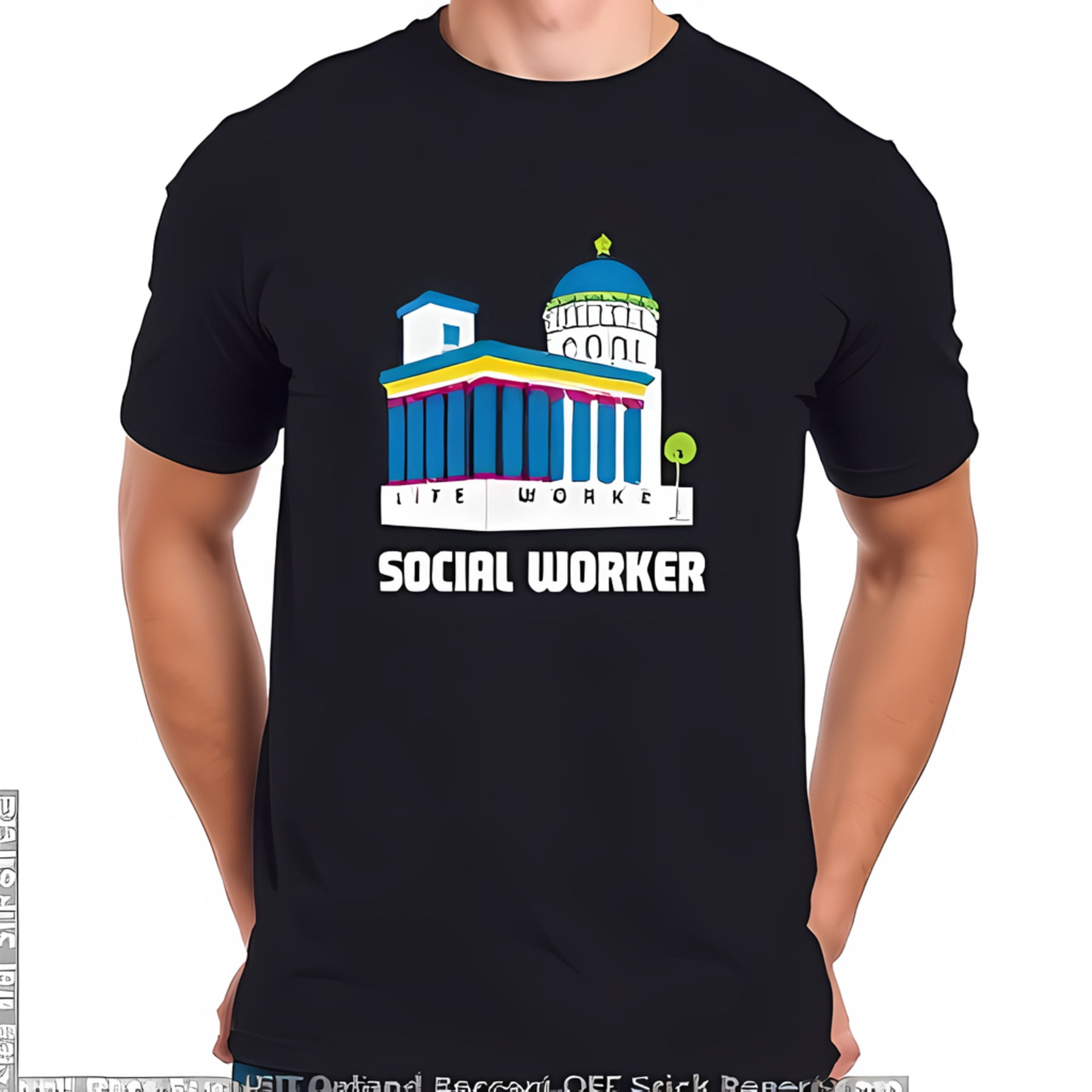 Stylish Cotton Short Sleeve T-Shirt for Social Workers - Bold 'SOCIAL ...