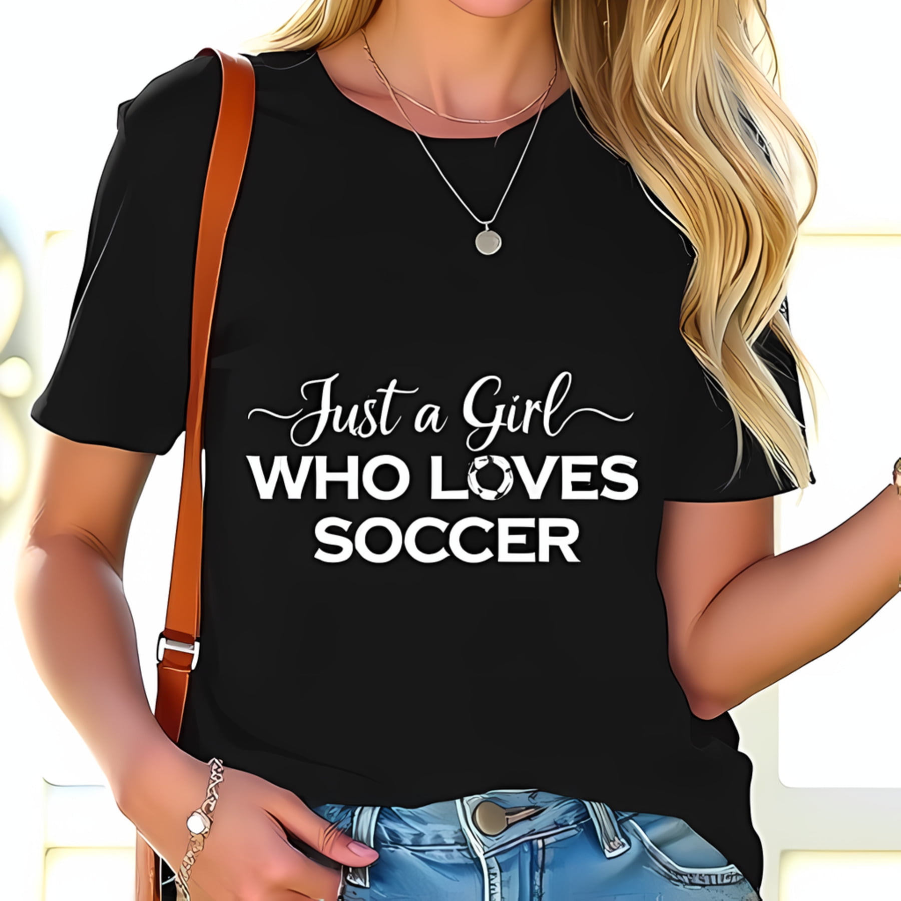 Stylish Cotton Short Sleeve T-Shirt for Women - " Just a Girl Who Loves ...