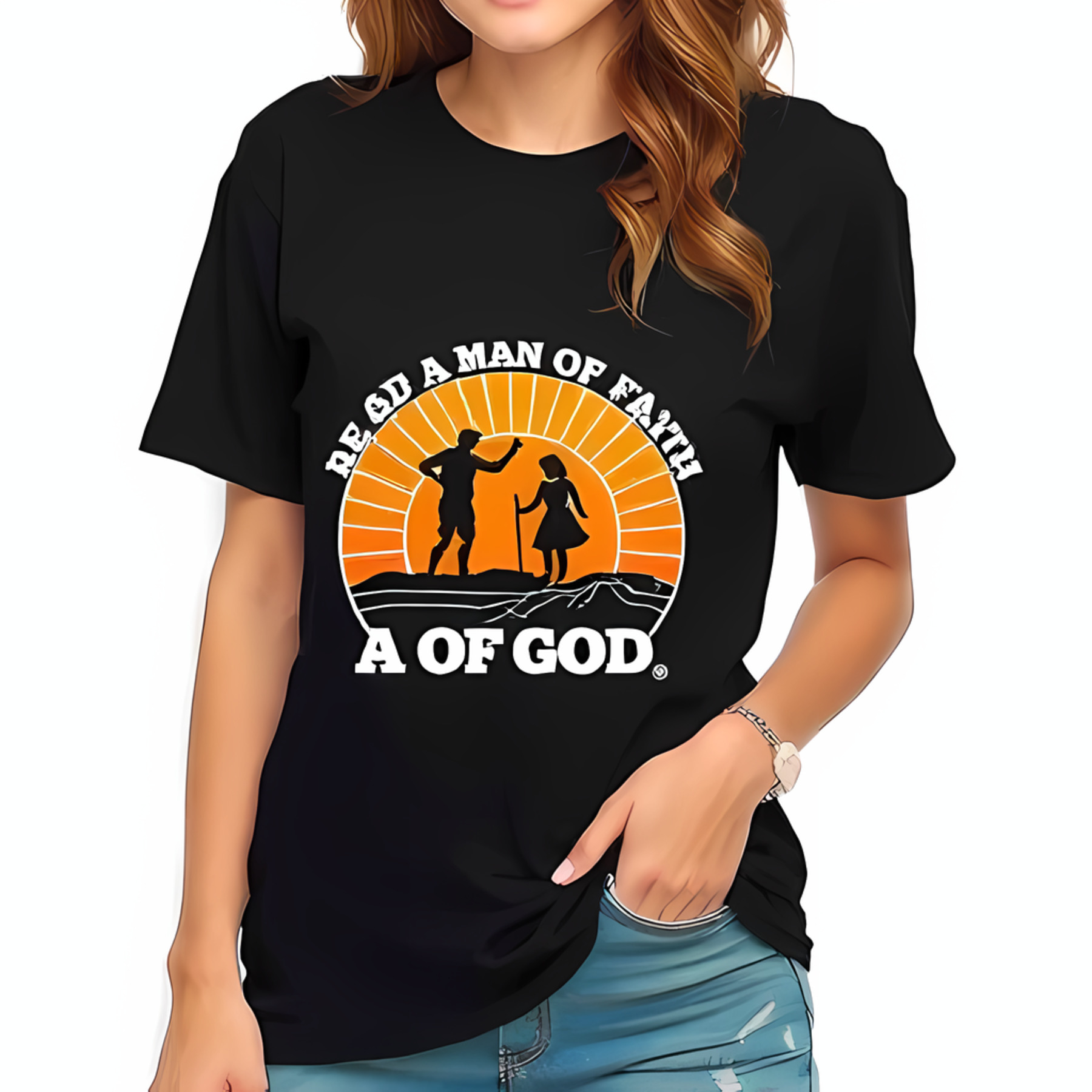 Stylish Cotton Short Sleeve T-Shirt with Bold Graphic Design: " He Did ...