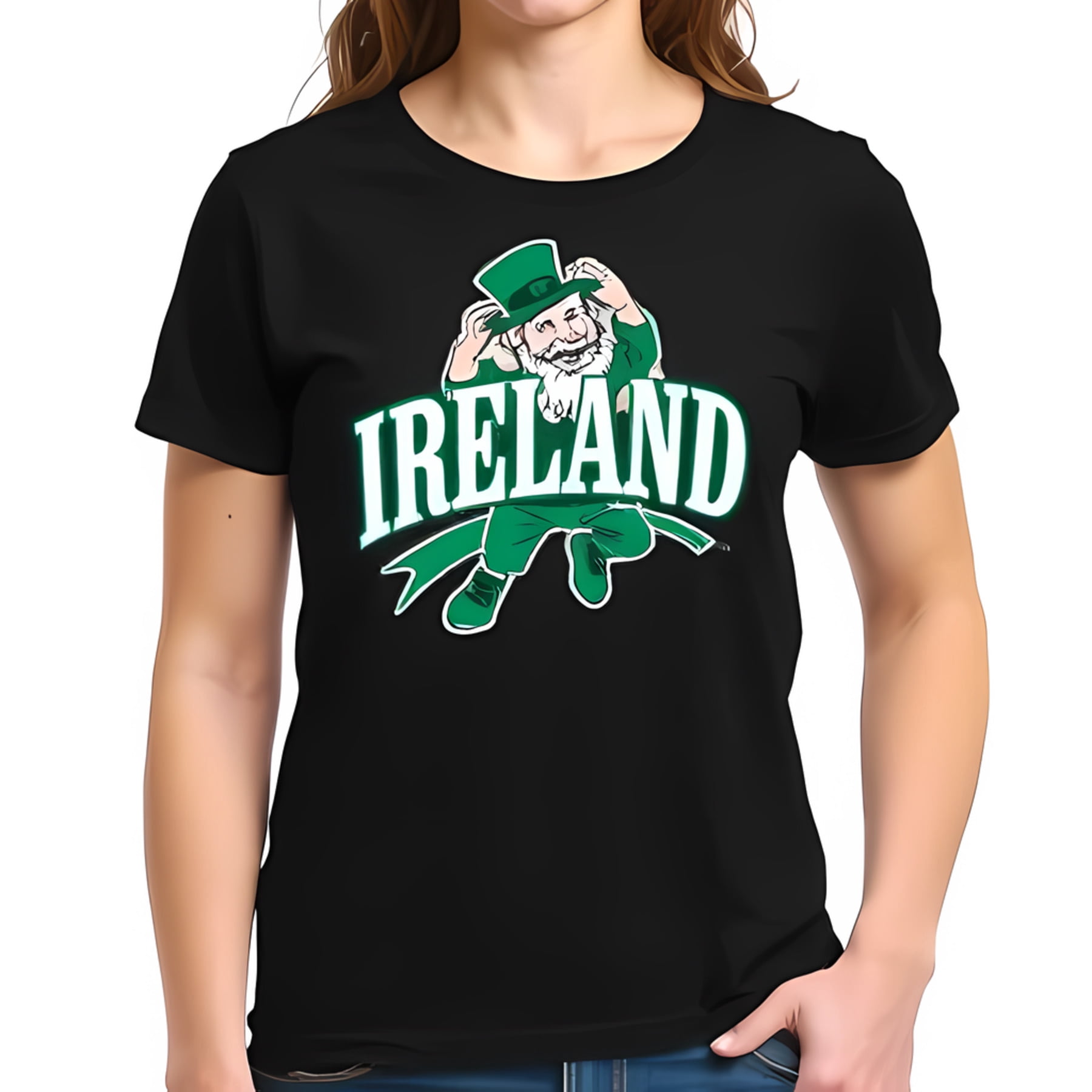 Stylish Cotton Short Sleeve T-Shirt with Bold 'IRELAND' Print and ...
