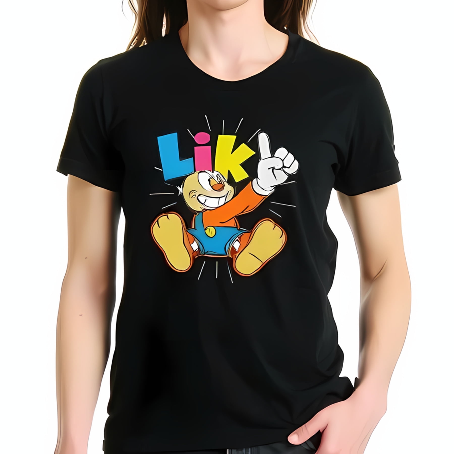 Stylish Cotton Short Sleeve T-Shirt with Colorful Elephant Design ...