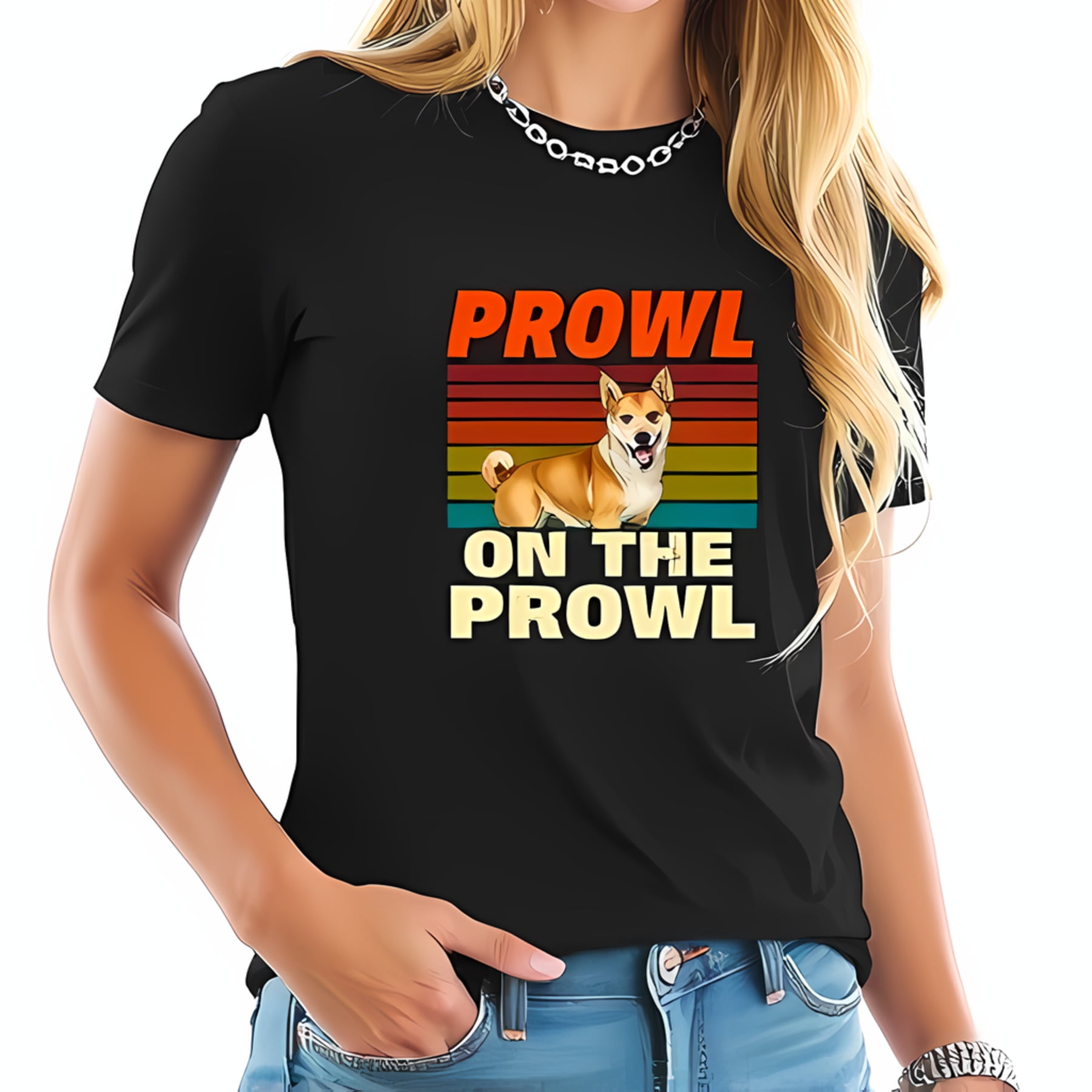 Stylish Cotton Short Sleeve T-Shirt with Playful Graphic and Retro ...