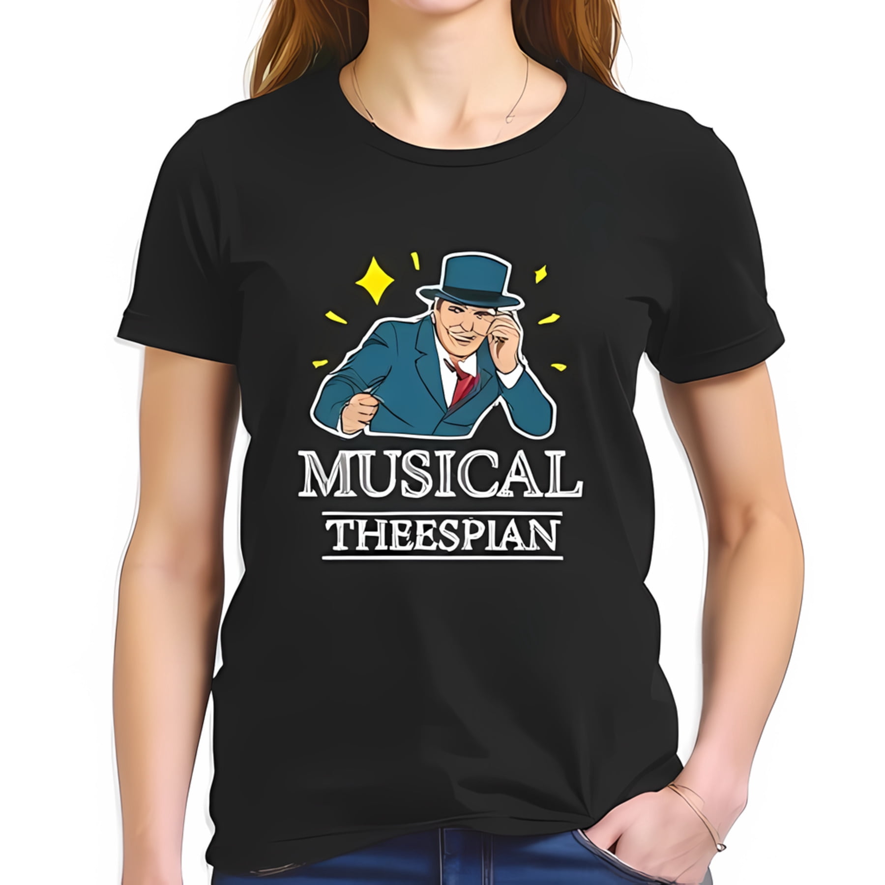 Stylish Cotton Short Sleeve T-Shirt with Vibrant Theater Design ...