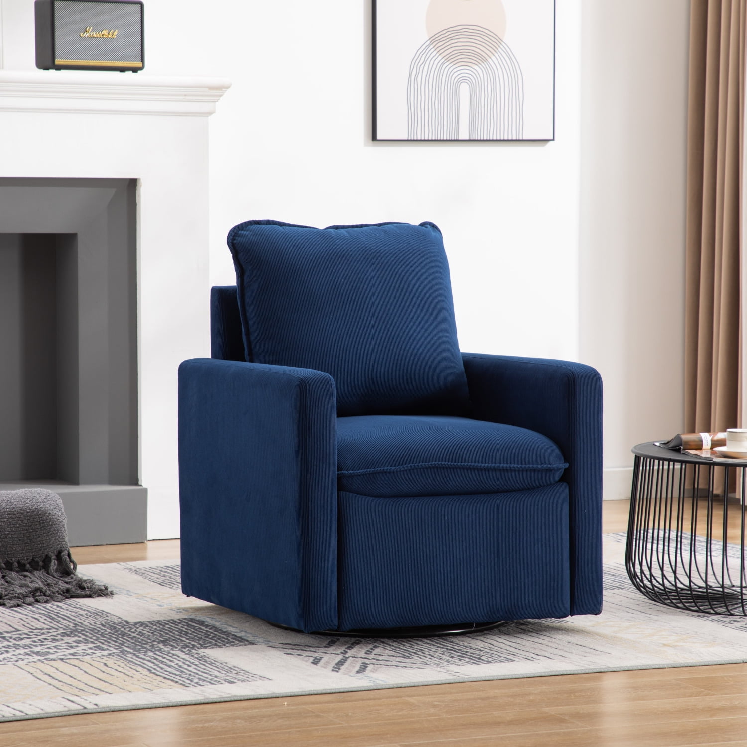 Stylish and Cozy COOLMORE Swivel Barrel Chair: Comfortable Round Accent ...