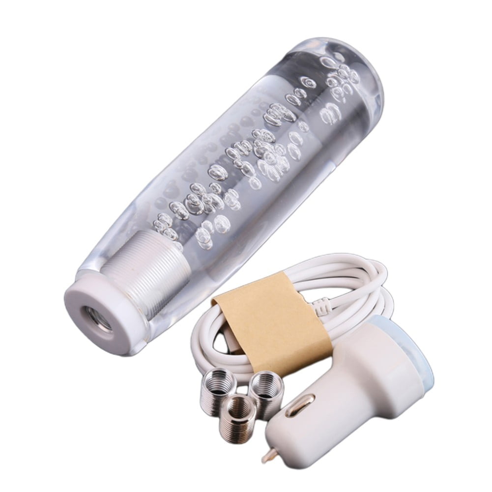 Stylish Crystal Bubble LED Light Shift knob Manual Shifter Head for Car ...