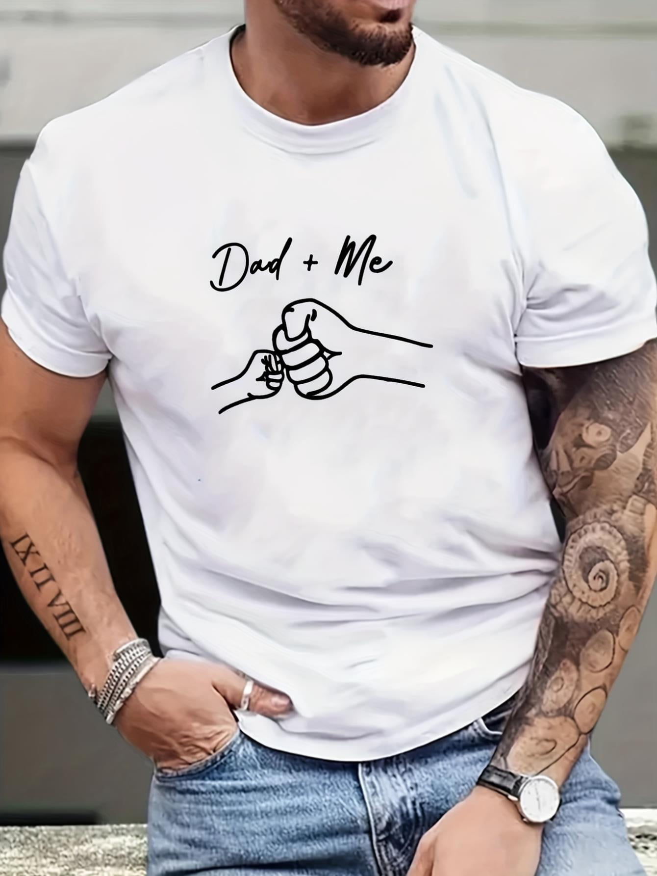 Stylish Dad And Me Pattern Print T-shirt - Unique Creative Design ...