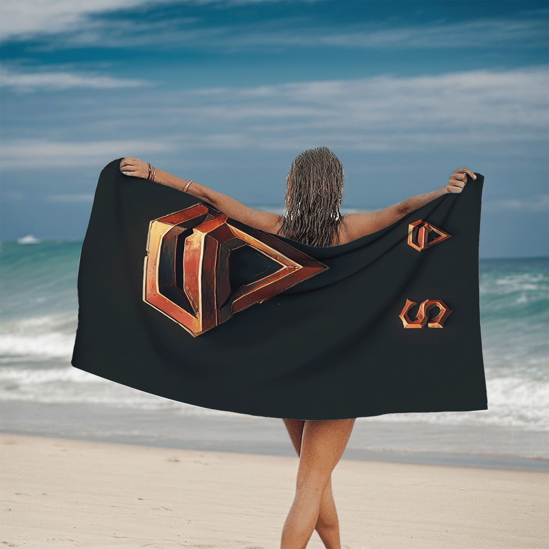 Stylish Diamond Pattern Beach & Pool Towel - Luxurious Travel Bath ...