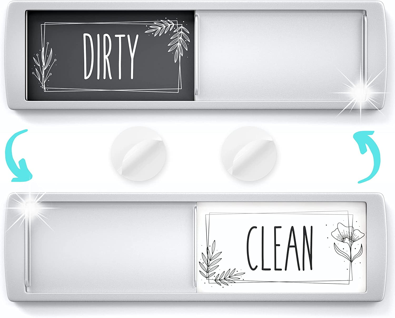 Stylish Dishwasher Magnet Clean Dirty Sign - 2 by 7 Inch - Ideal Clean ...