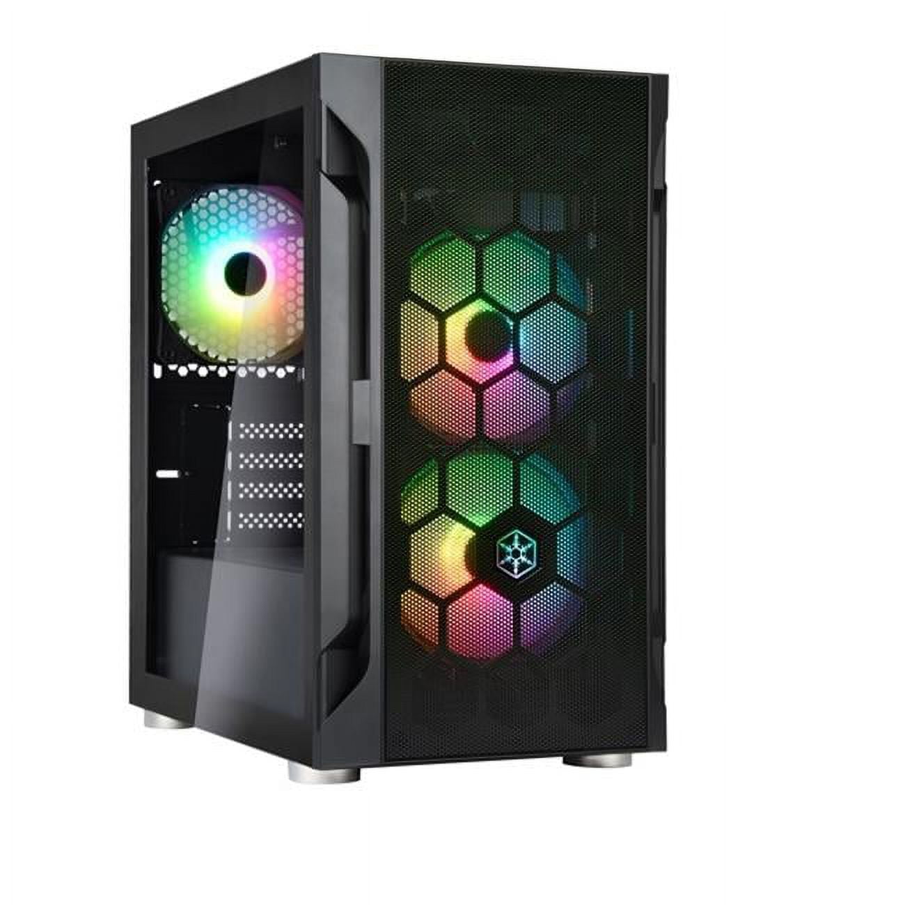 Stylish & Distinct Micro-ATX Gaming Chassis with ARGB Lighting - Black - Walmart.com