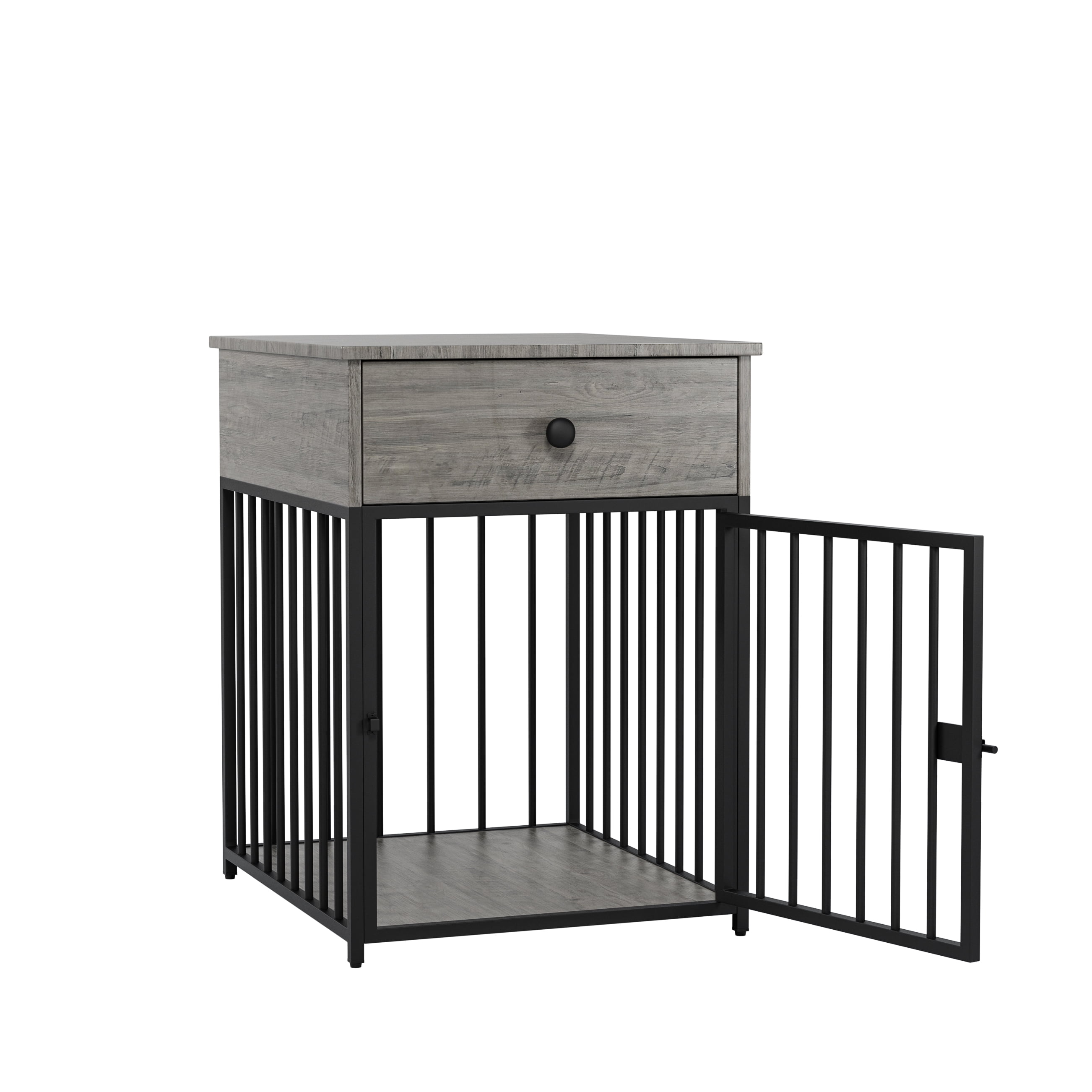 Stylish Dog Crate End Table, Chew-Proof Indoor Kennel for Small Dogs ...