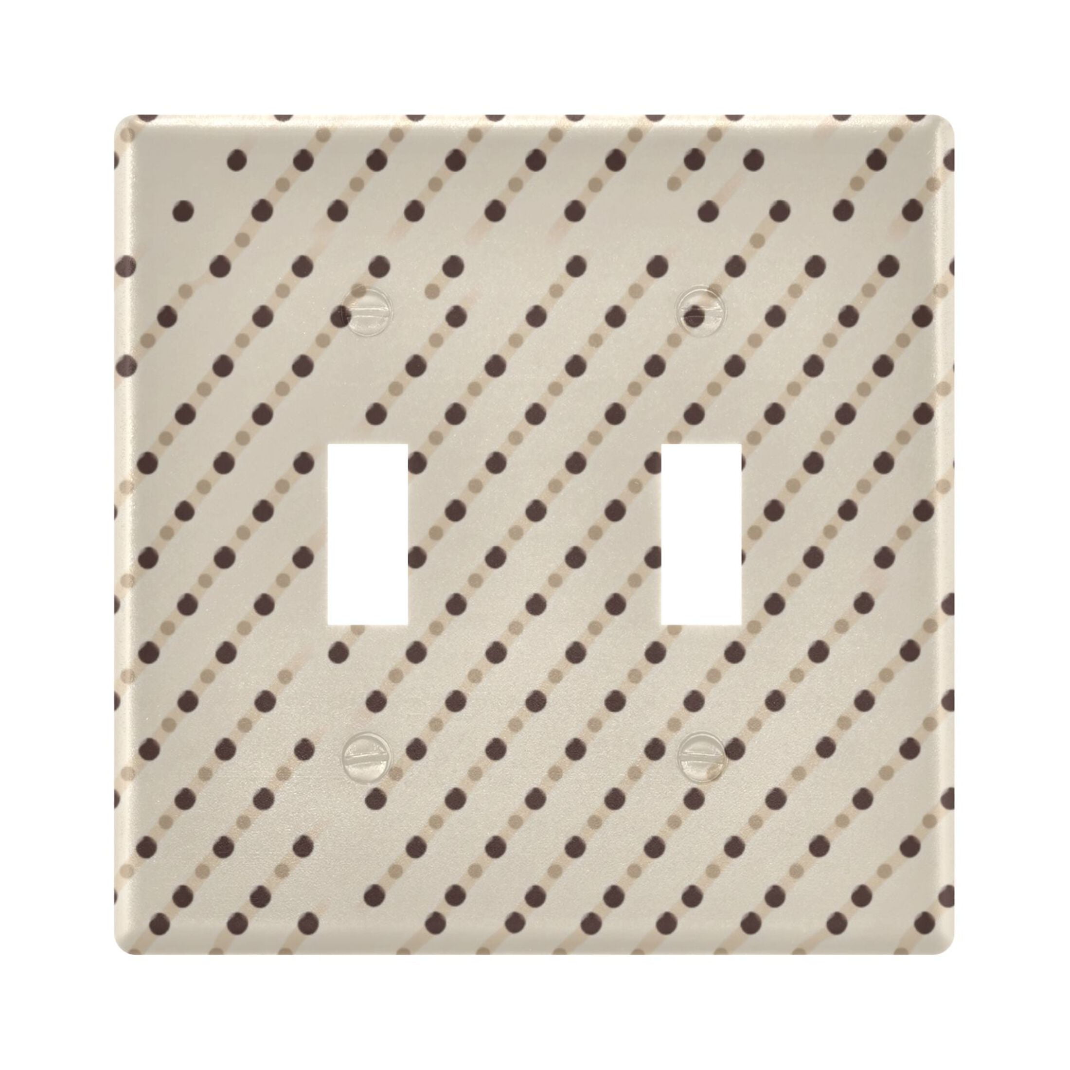 Stylish Dots Pattern Fireproof Switch Plate with Rounded Edges 3-Hole ...