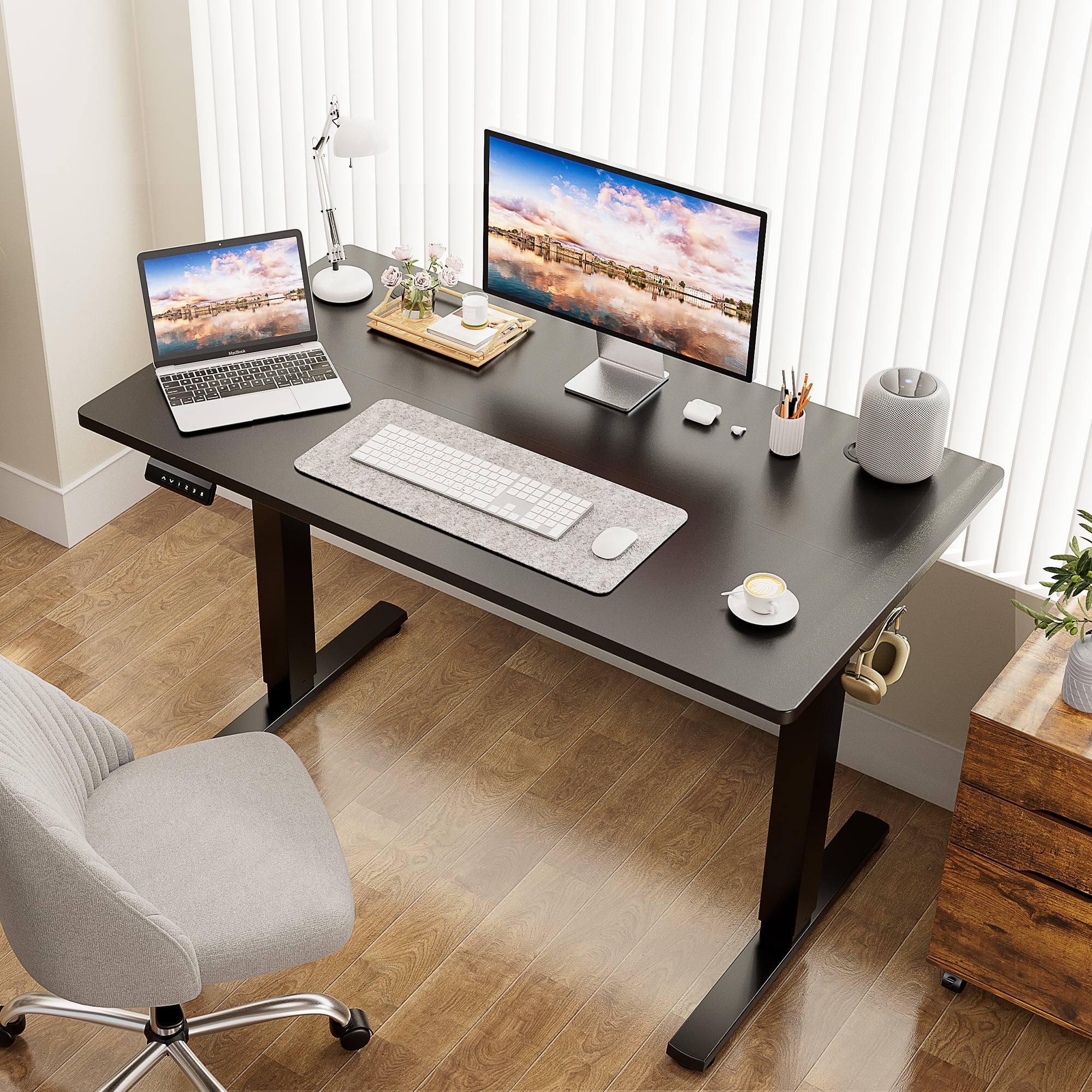 Stylish Electric Standing Desk with Memory Preset, Ergonomic Height ...