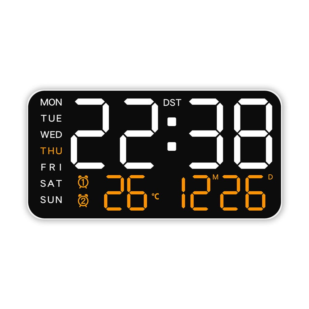 Stylish Electronic Alarm Clock for Bedside with Temperature and Dual ...