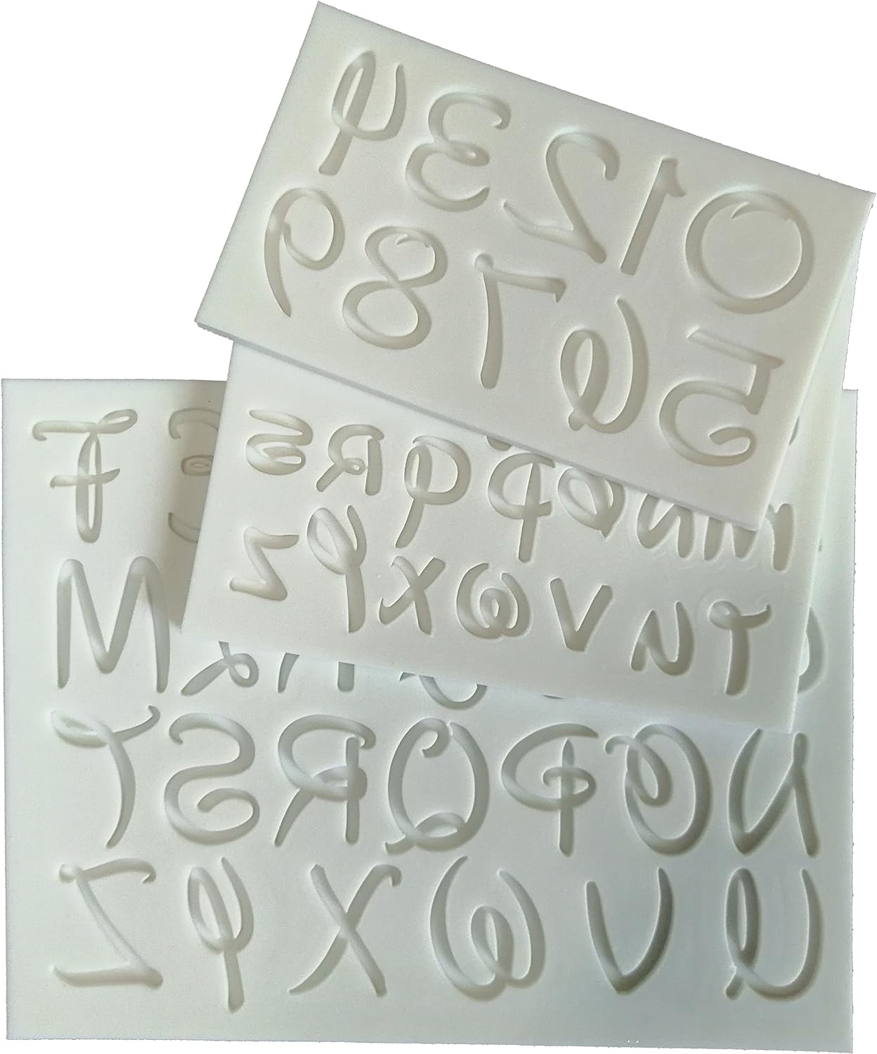 Stylish English Alphabets/Letters & Numbers Silicone Molds For Fondant ...