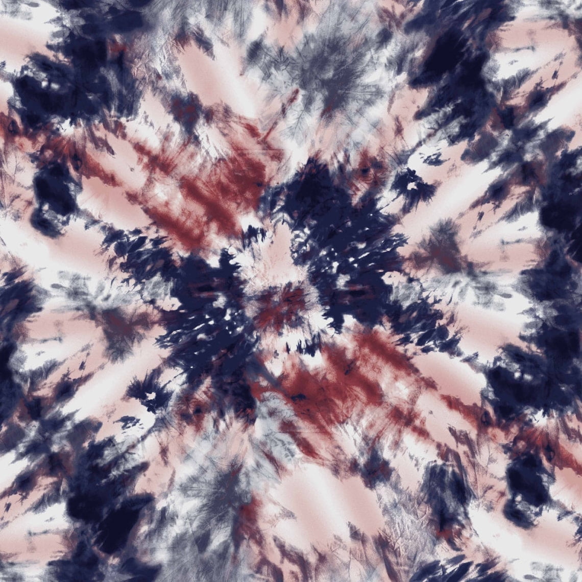Stylish Fabric Indigo Rust Tie Dye Pattern Printed on French Terry ...