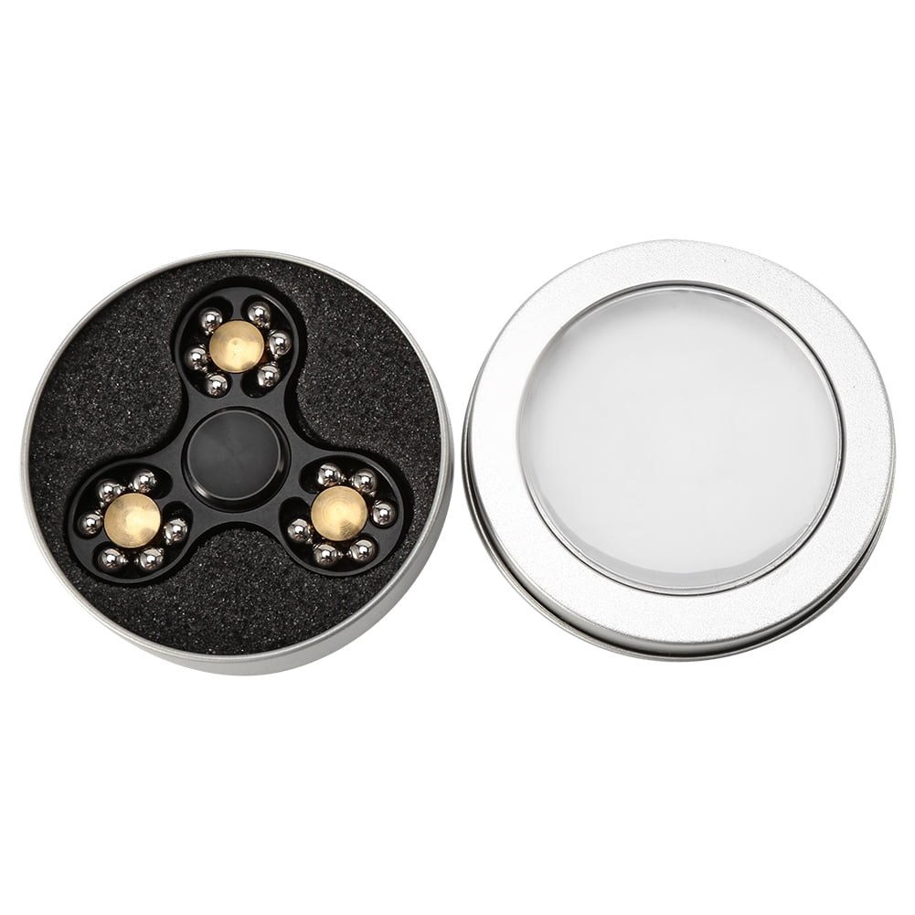 Stylish Fingertip Spinner with Steel Ball Bearings - Black Stress ...