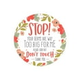 Stylish Floral Stop! Don't Touch Baby Car Seat Sign / Modern ...