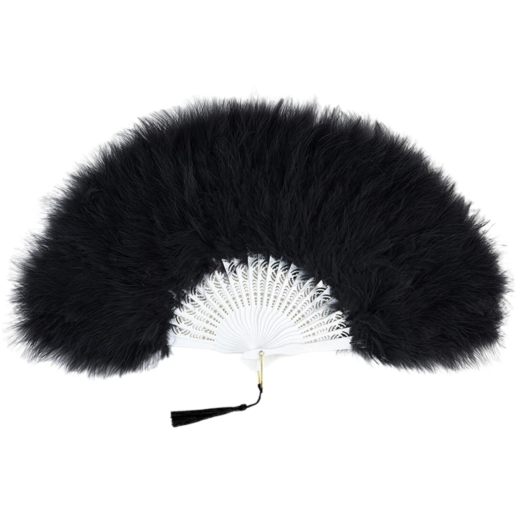 Stylish Folding Feathered Fan for Stage Performances and Decorations ...