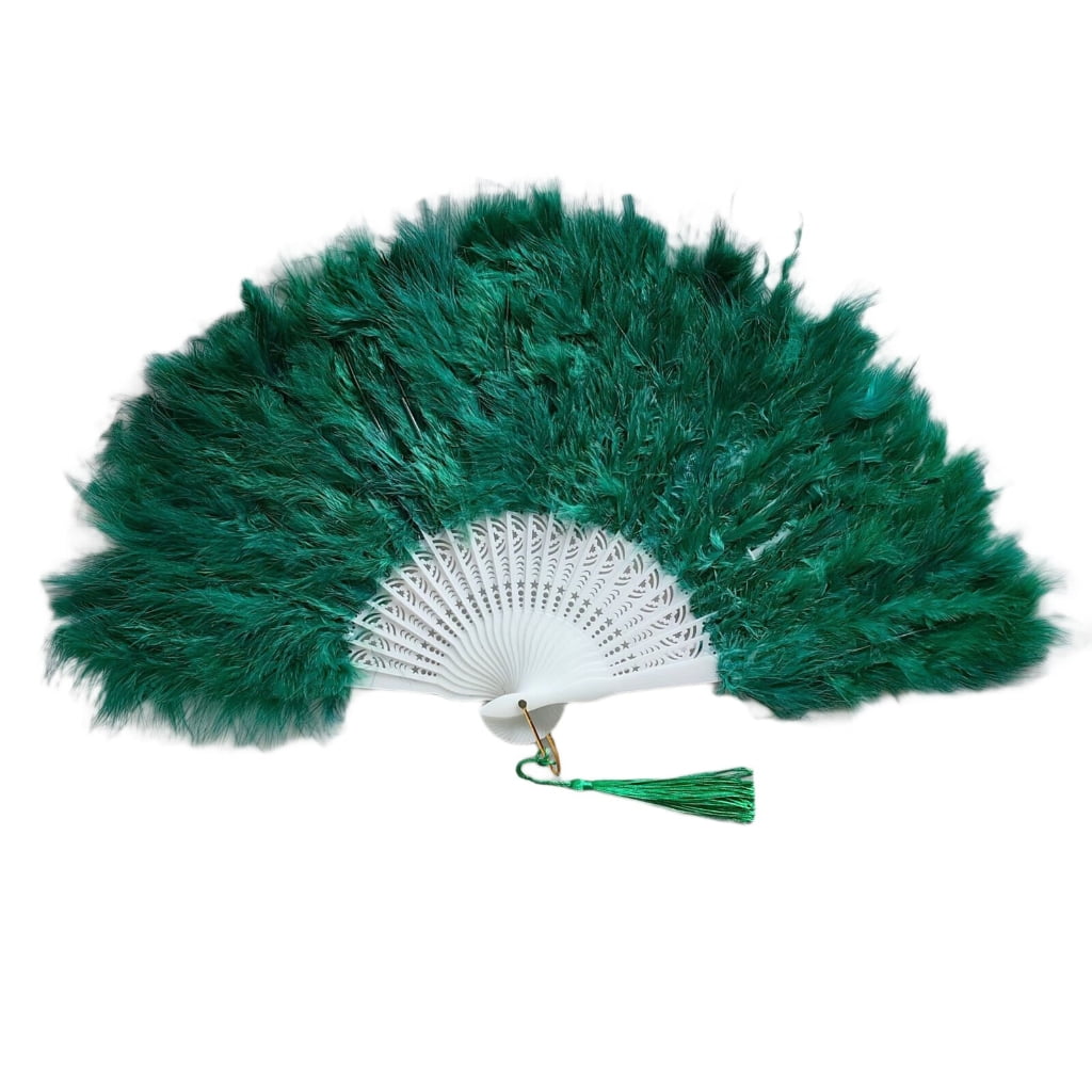 Stylish Folding Feathered Fan for Stage Performances and Decorations ...