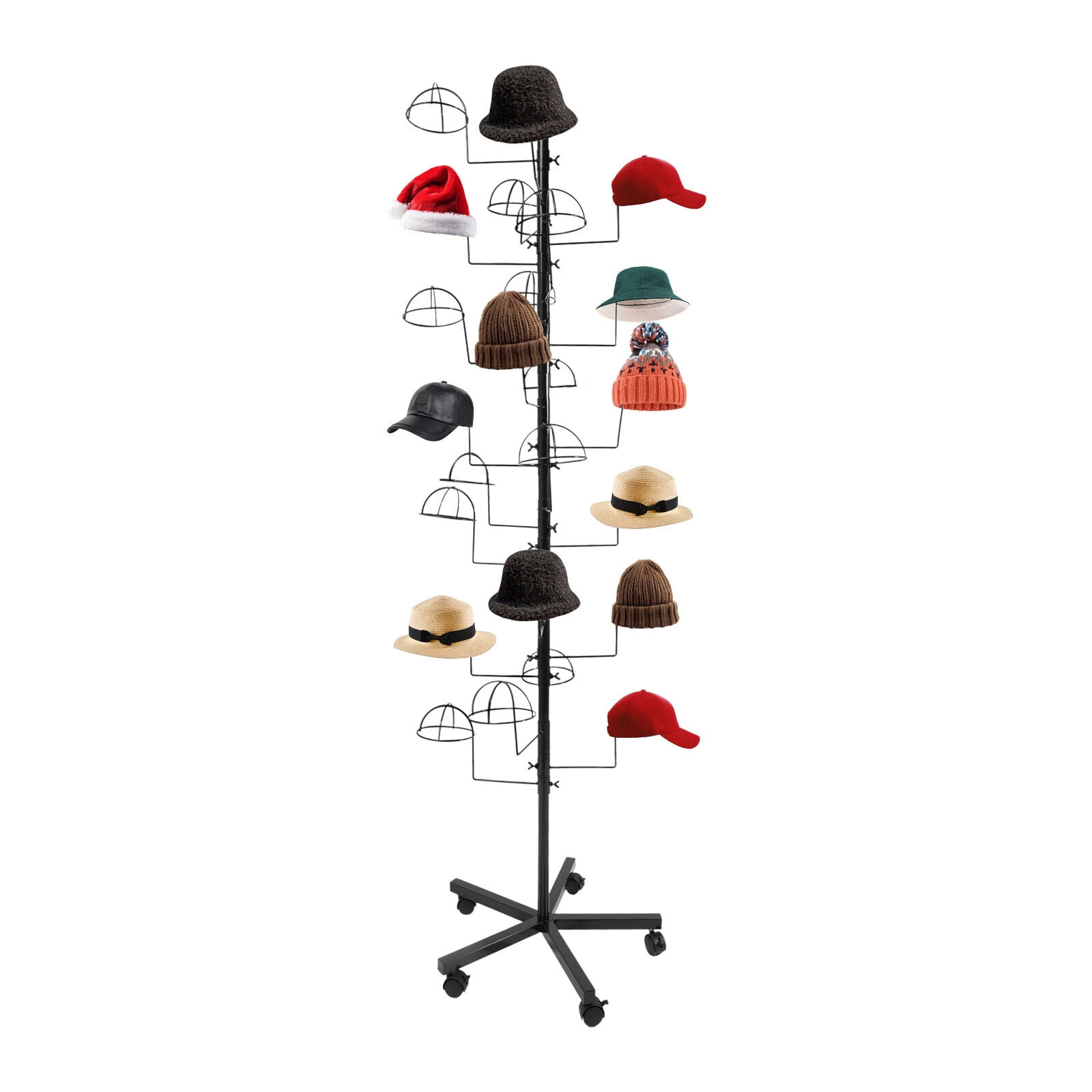 Stylish Freestanding Hat Rack with 25 Holders for Organized Storage ...
