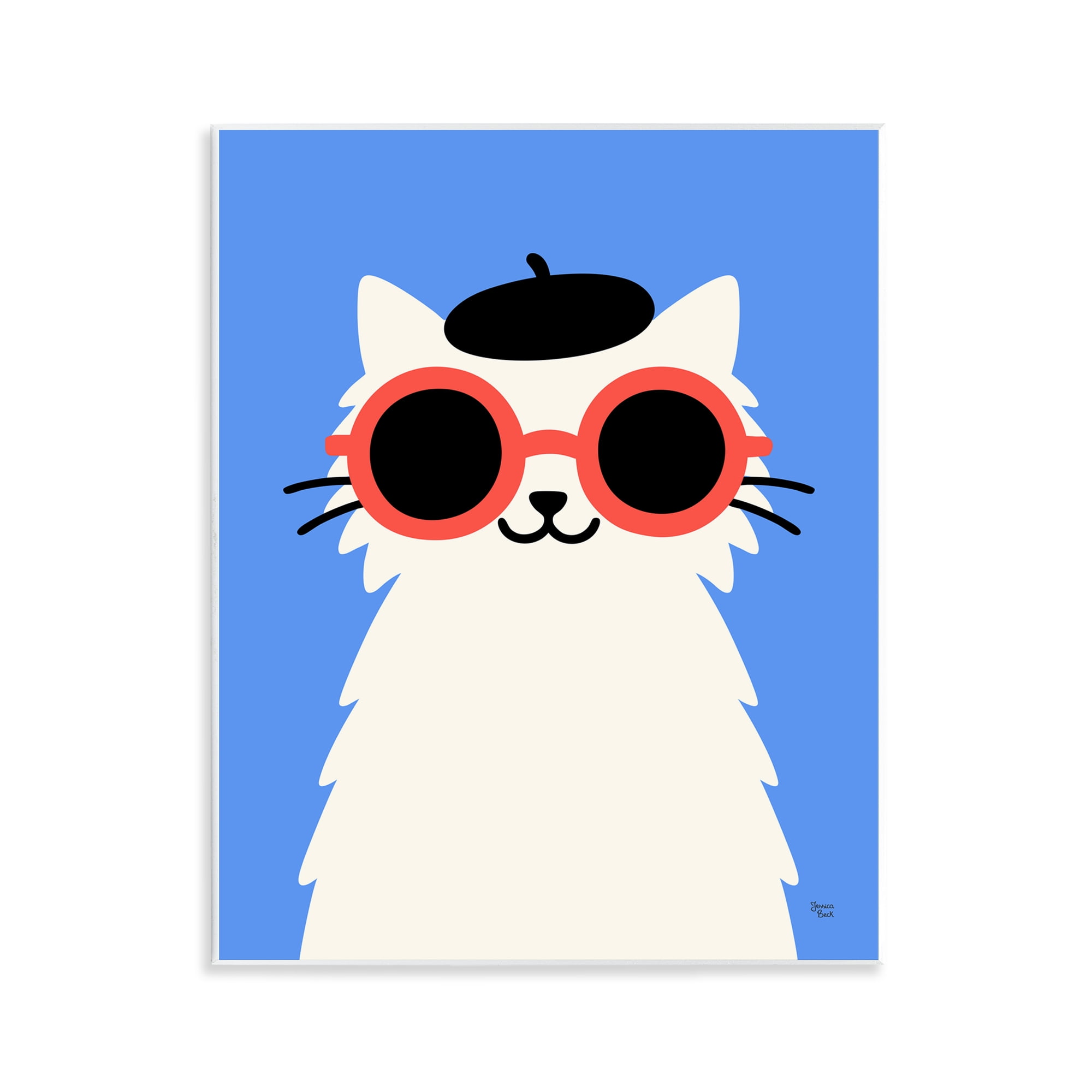 Stylish French Cat Wall Plaque Art, design by Jessica Beck - Walmart.com