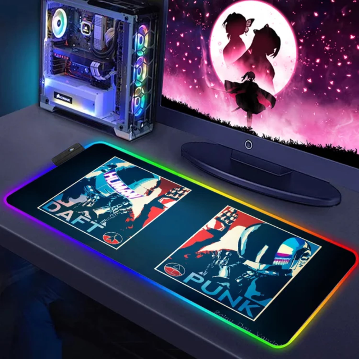 Stylish and Functional Cool XL Gaming Keyboard and Mouse Pad Set with ...