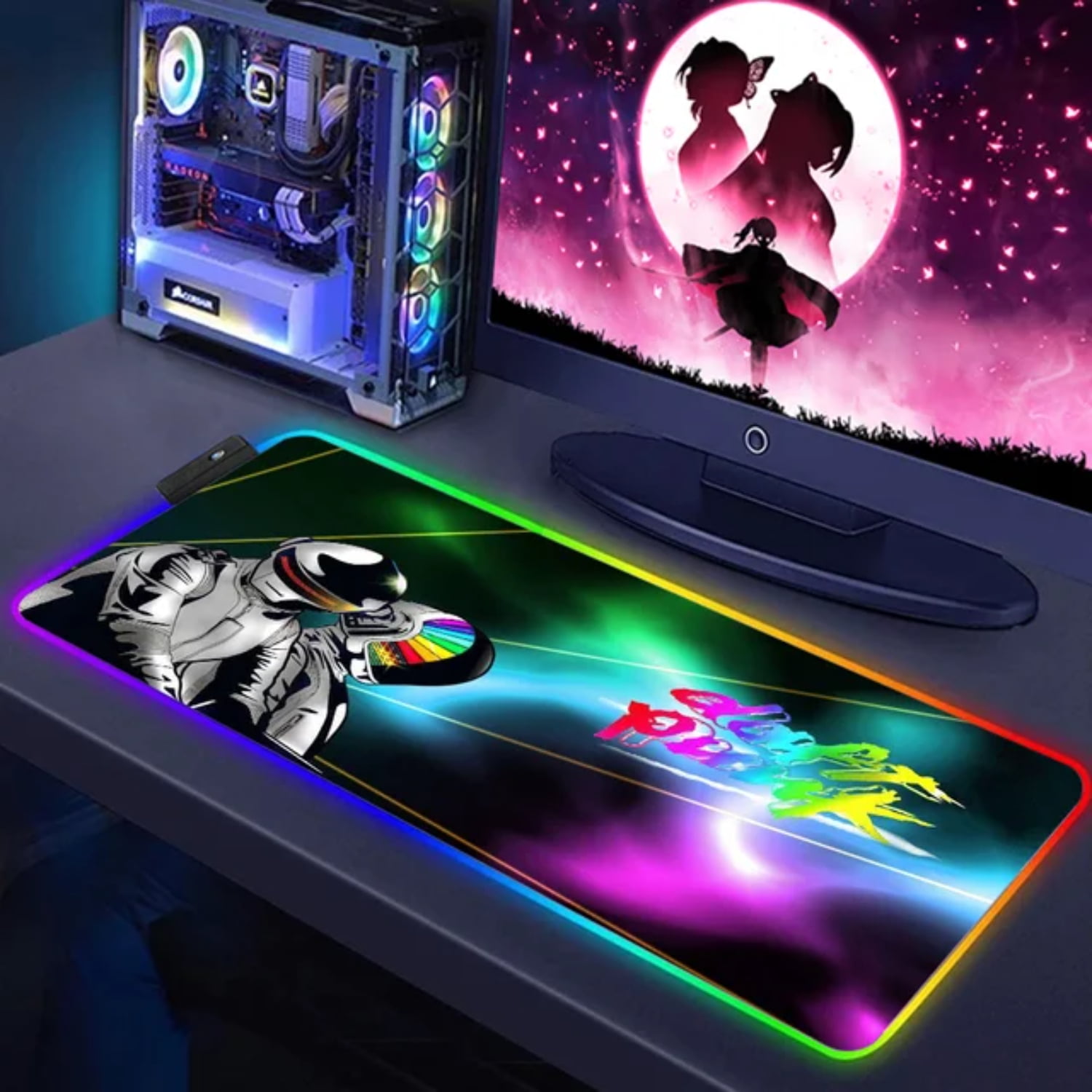 Stylish and Functional Cool XL Gaming Keyboard and Mouse Pad Set with ...