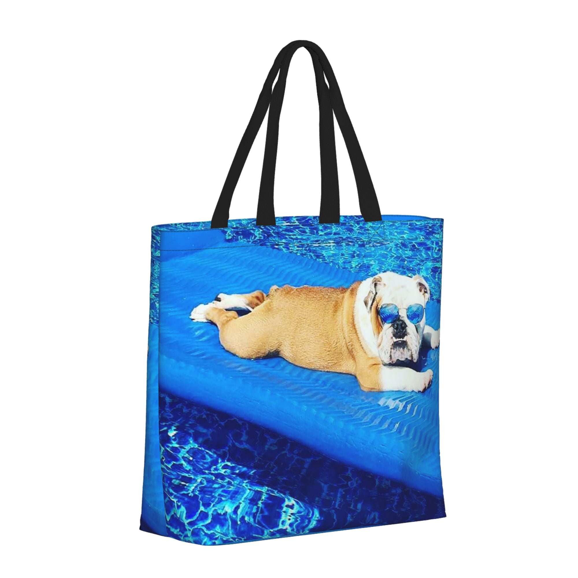 Stylish Funny Bulldog Extra Large Shoulder Zippered One Shoulder ...