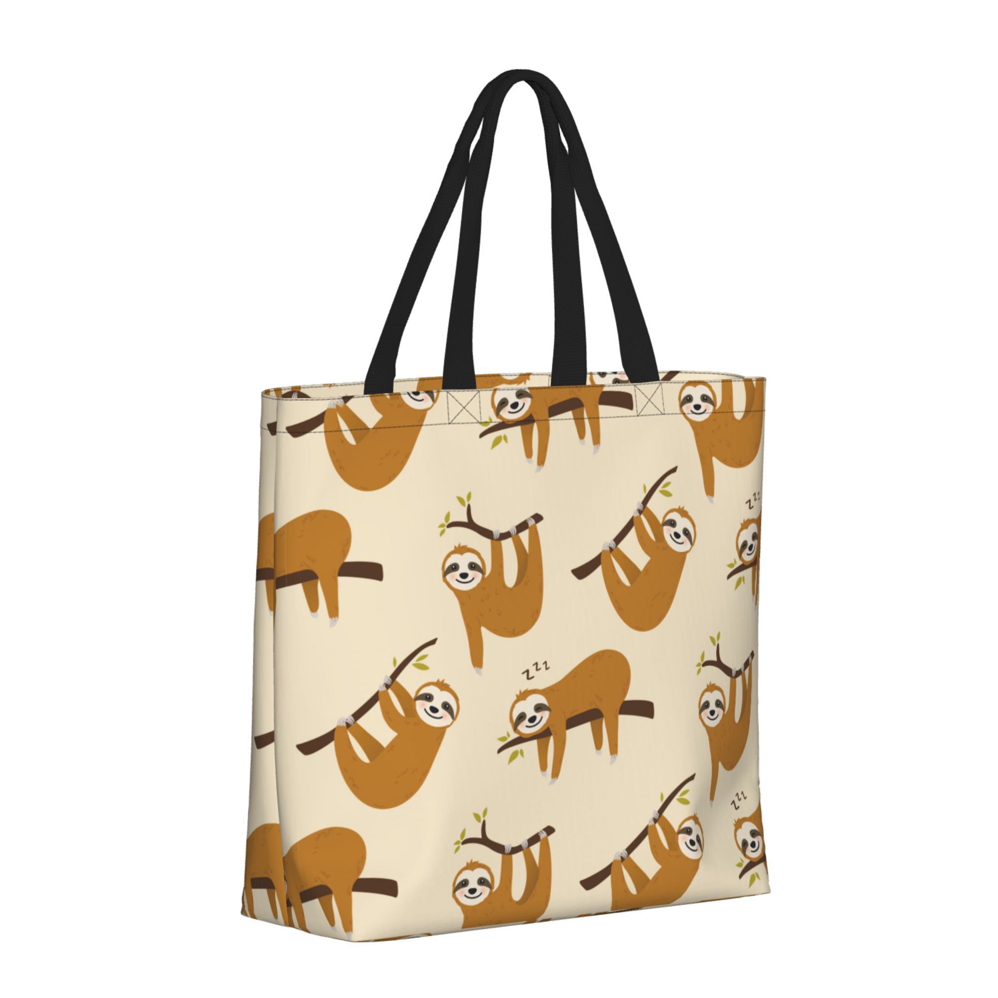 Stylish Funny Cute Sloths Animal Extra Large Shoulder Zippered One ...