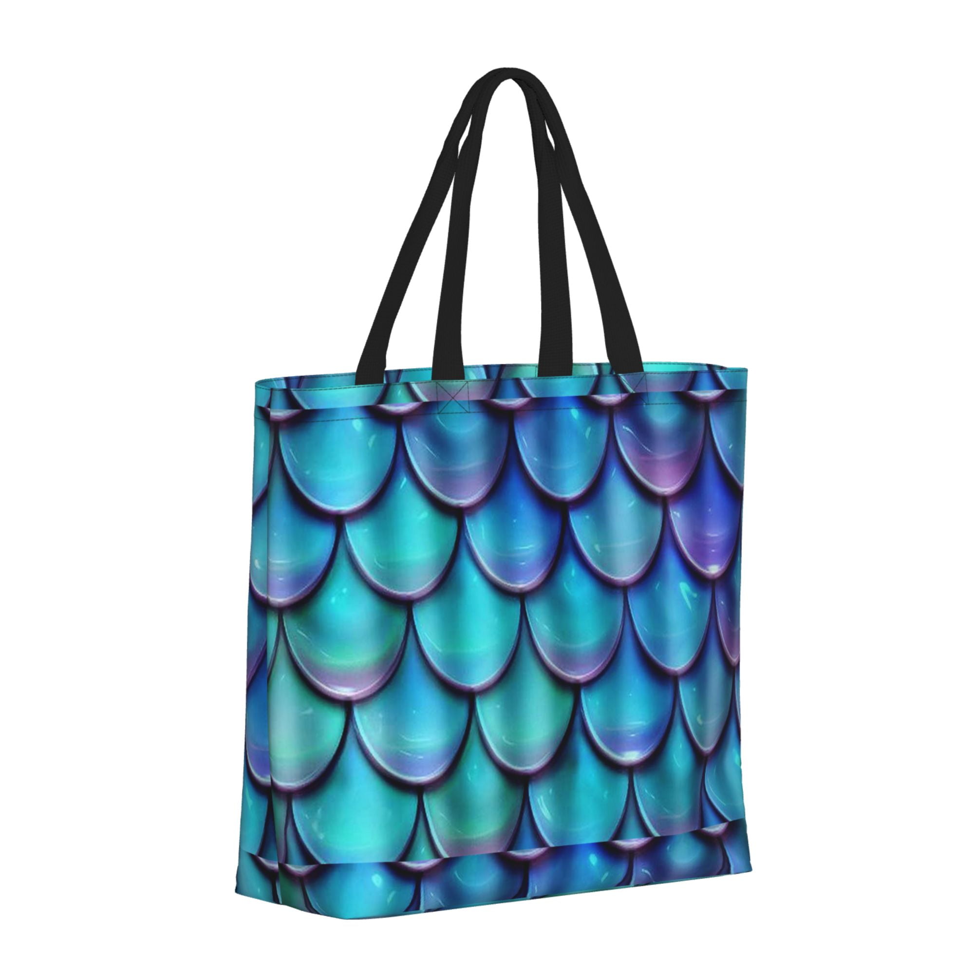 Stylish Funny Fish Scales Extra Large Shoulder Zippered One Shoulder ...