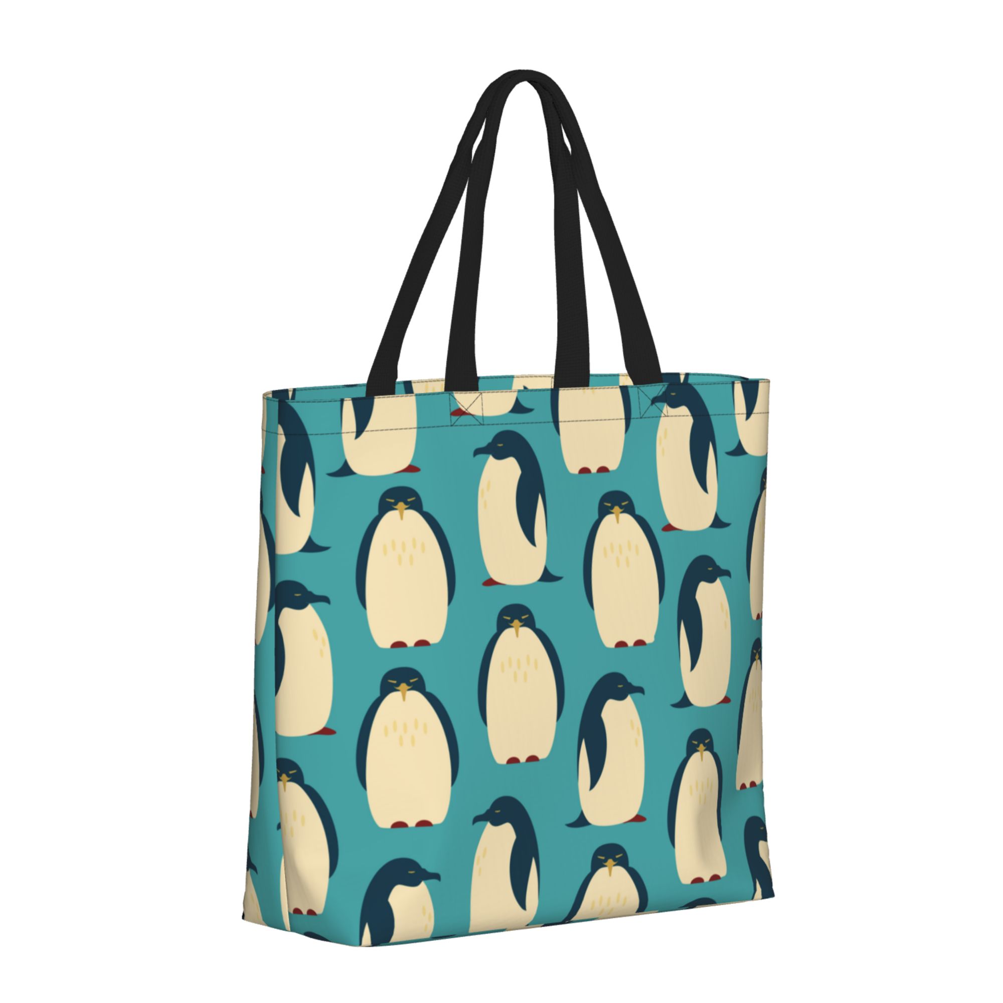 Stylish Funny Funny Penguin Extra Large Shoulder Zippered One Shoulder Convenience Bag For Beach ...