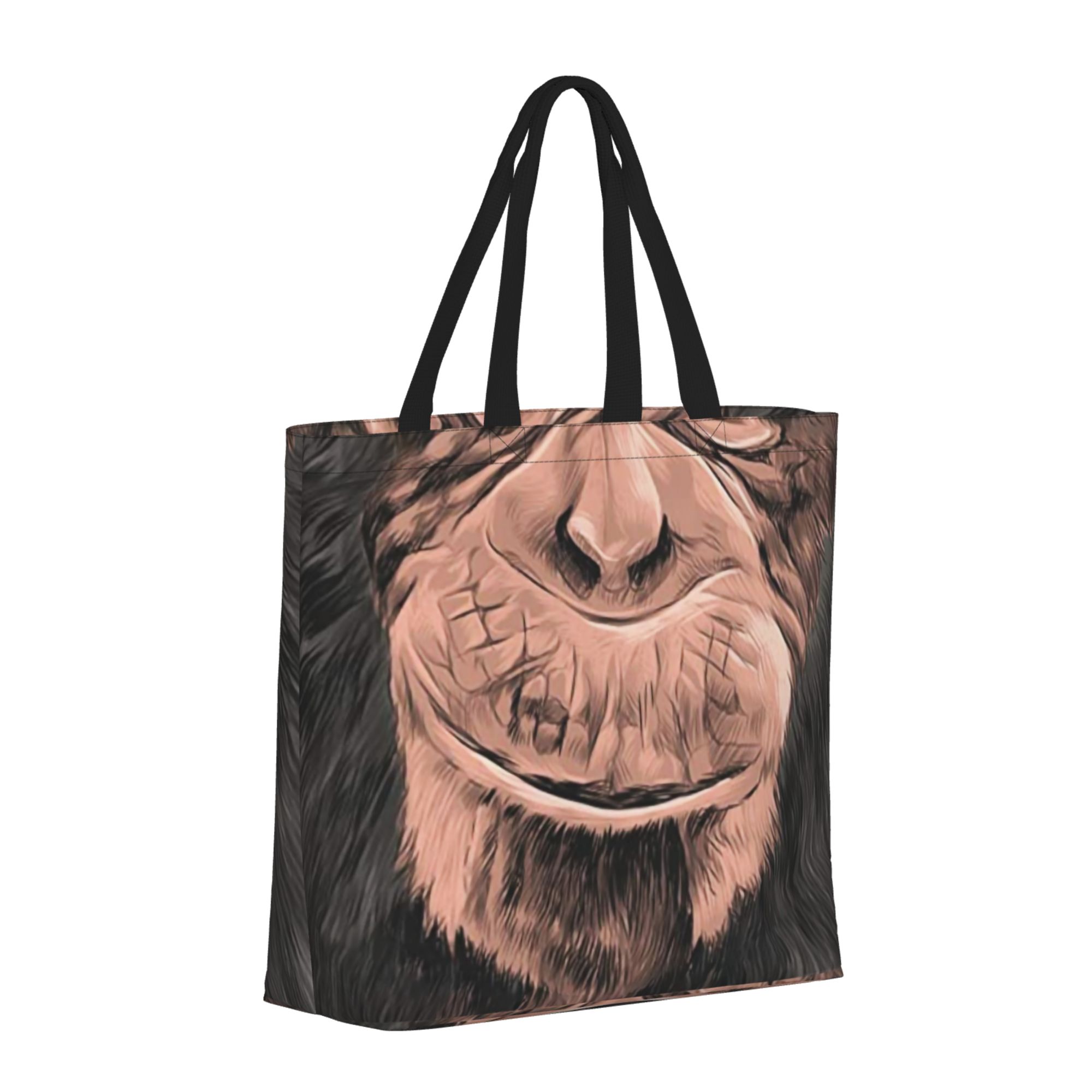 Stylish Funny Monkey Animals Extra Large Shoulder Zippered One Shoulder Convenience Bag For ...