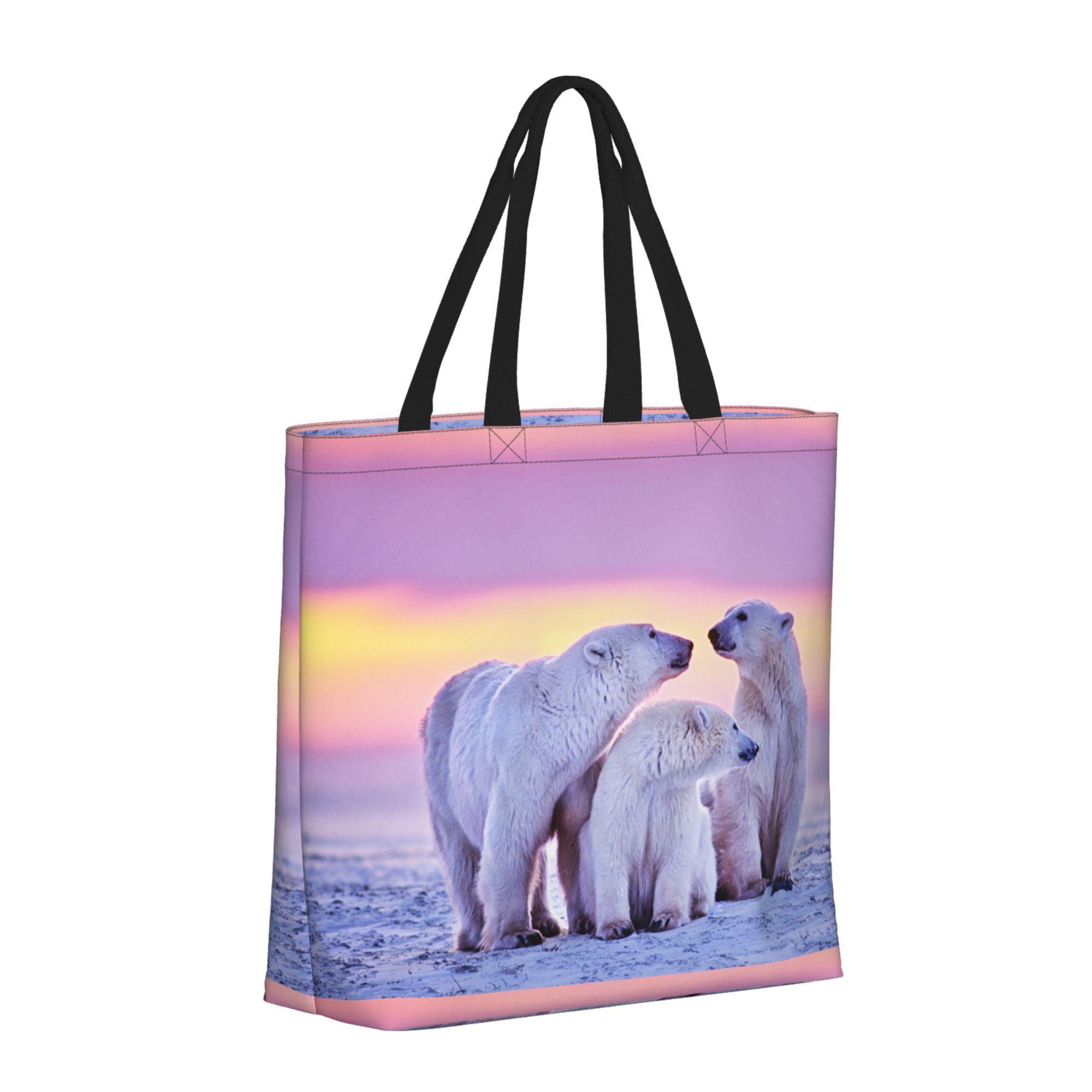 Stylish Funny Polar Bear Extra Large Shoulder Zippered One Shoulder ...