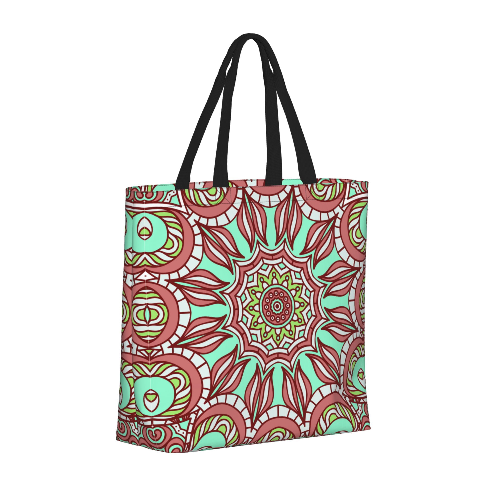 Stylish Funny Red And Green Mandala Seamless Pattern Extra Large ...