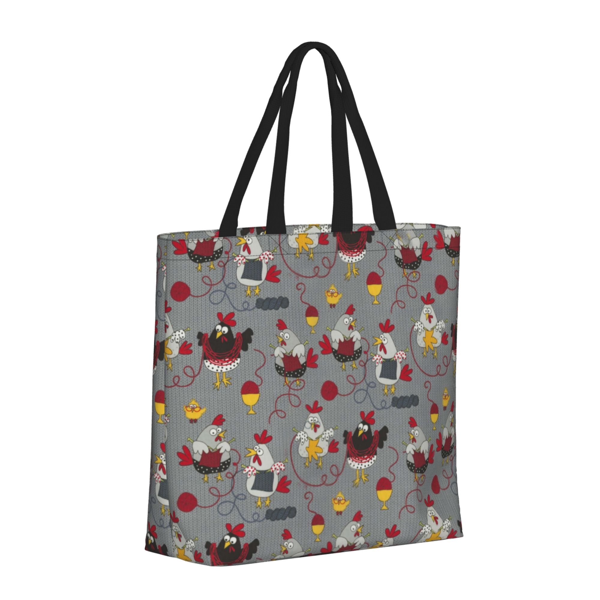 Stylish Funny Red Chickens Outdoors Extra Large Shoulder Zippered One ...