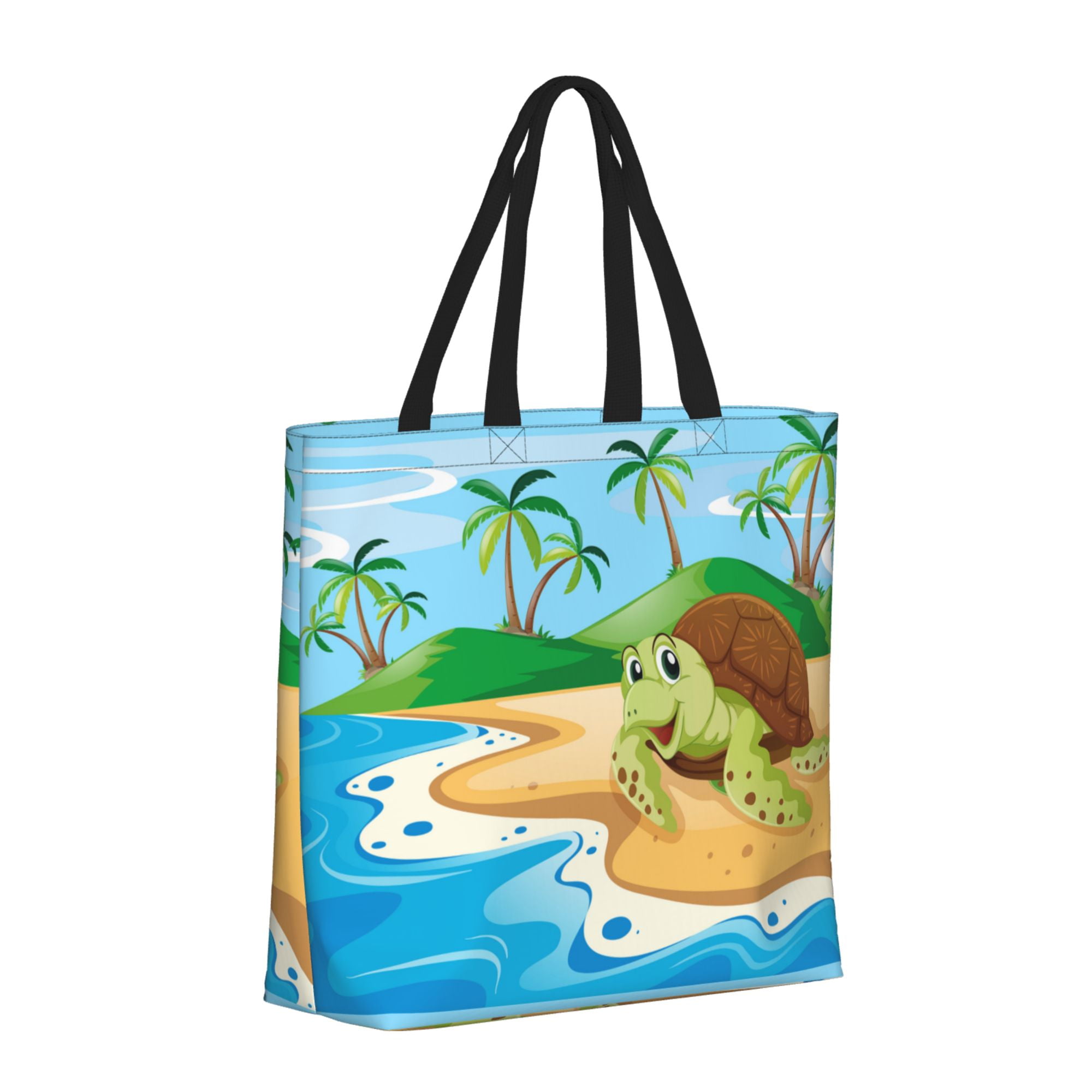 Stylish Funny Sea Turtle Beach Cool Extra Large Shoulder Zippered One ...