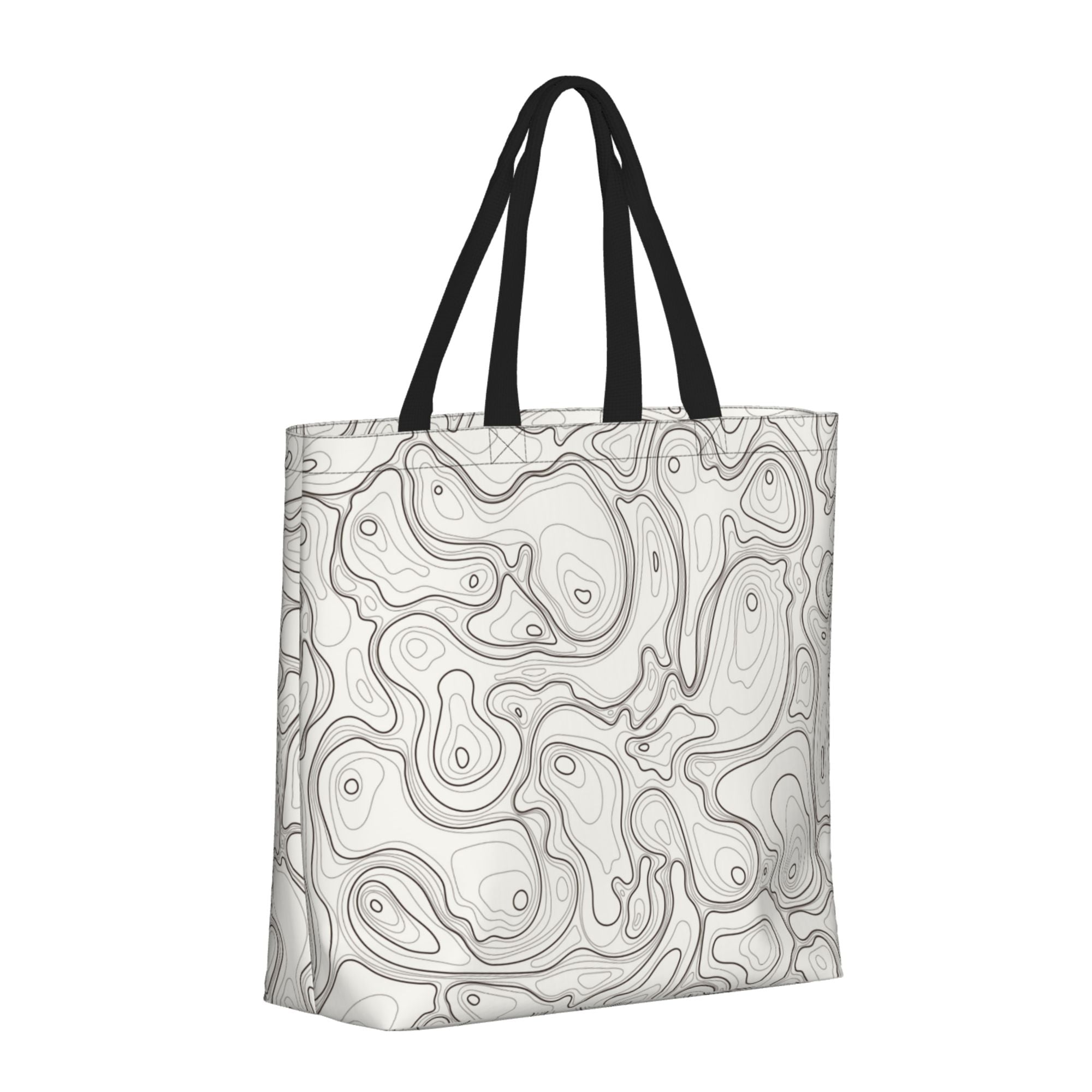 Stylish Funny Topographic Map Background Extra Large Shoulder Zippered ...