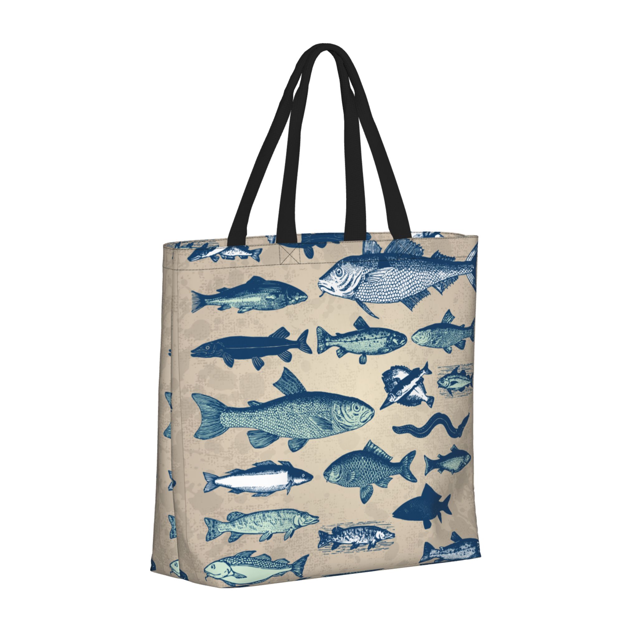 Stylish Funny Vintage Fish Drawing Animals Wildlife Extra Large ...