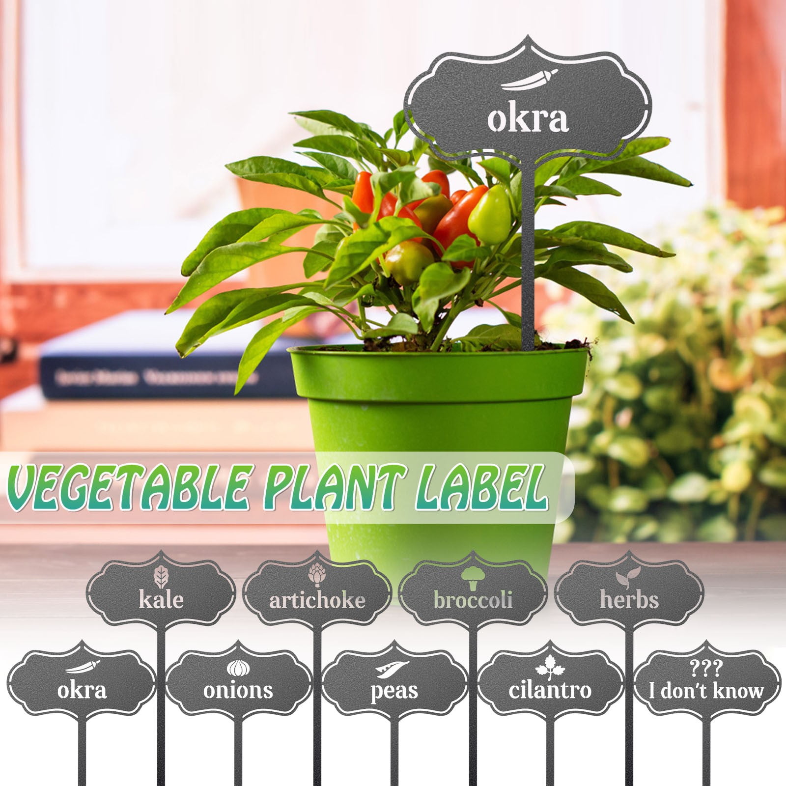 Stylish Garden Stakes, Durable Fruit Vegetable Tags, Weatherproof, Rust ...